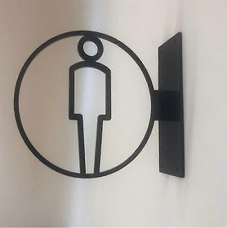 3d Side Mount Wc Signs Door Sticker Men & Women Restroom Toilet Sign ...