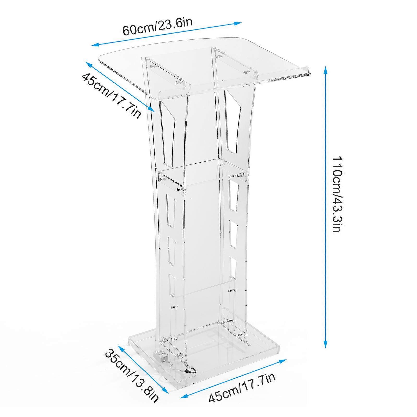 Professional portable acrylic lectern church transparent lectern fully ...