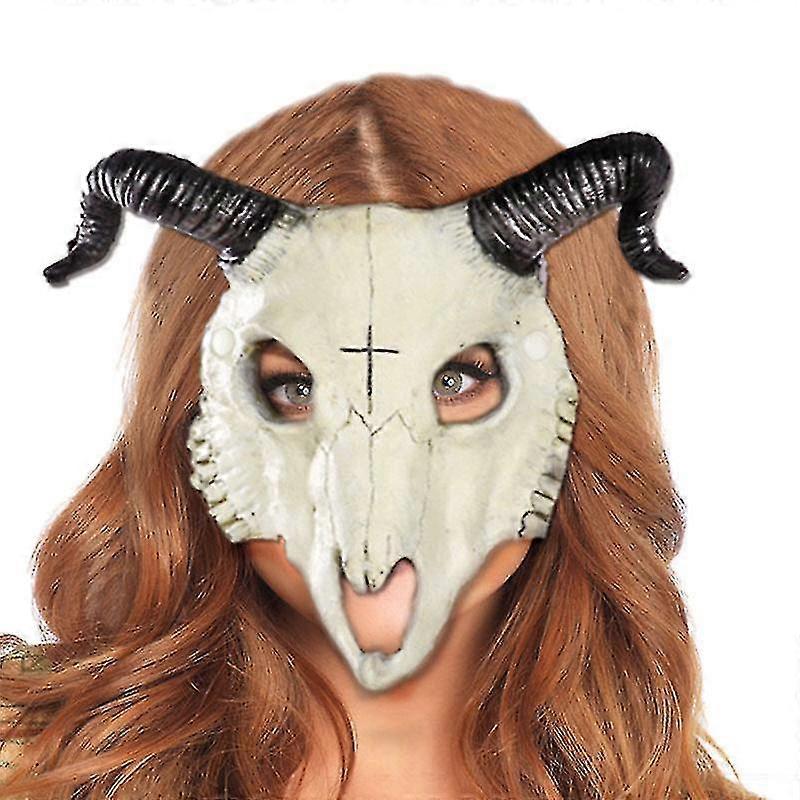 Goat Mask Halloween Party Pu Animal Mask Personality Festival Prom ...