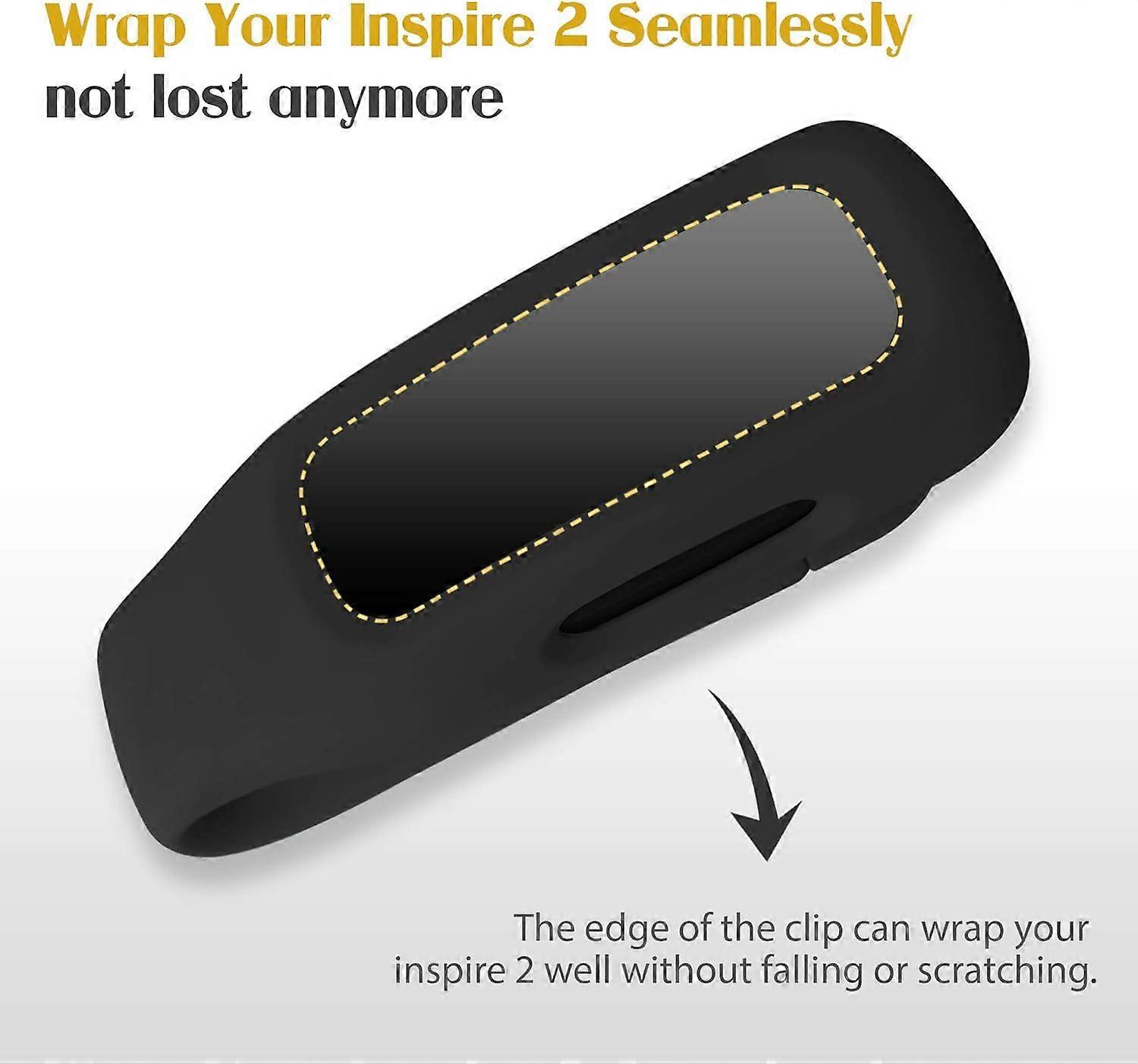 SBSGV (2 Pack)Compatible for Fitbit Inspire 2 Clips with Steel Sheet ...