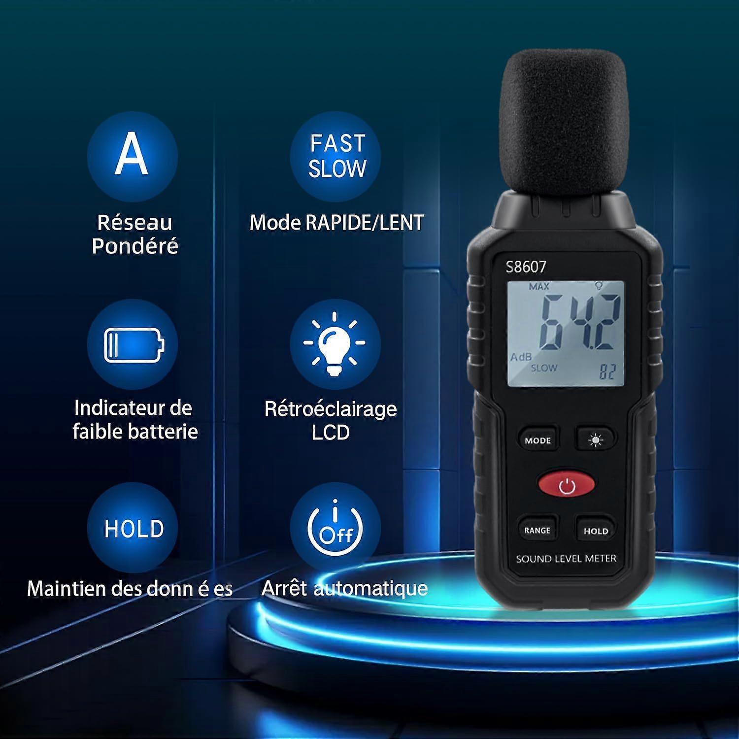 Digital Sound Level Meter, 30-130 dB Decibel Reader, Sound Level Meter ...