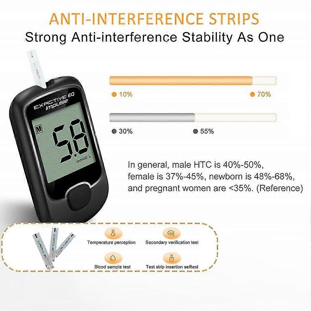 Smart Digital Display Glucometer Portable Blood Sugars Test Kit with ...