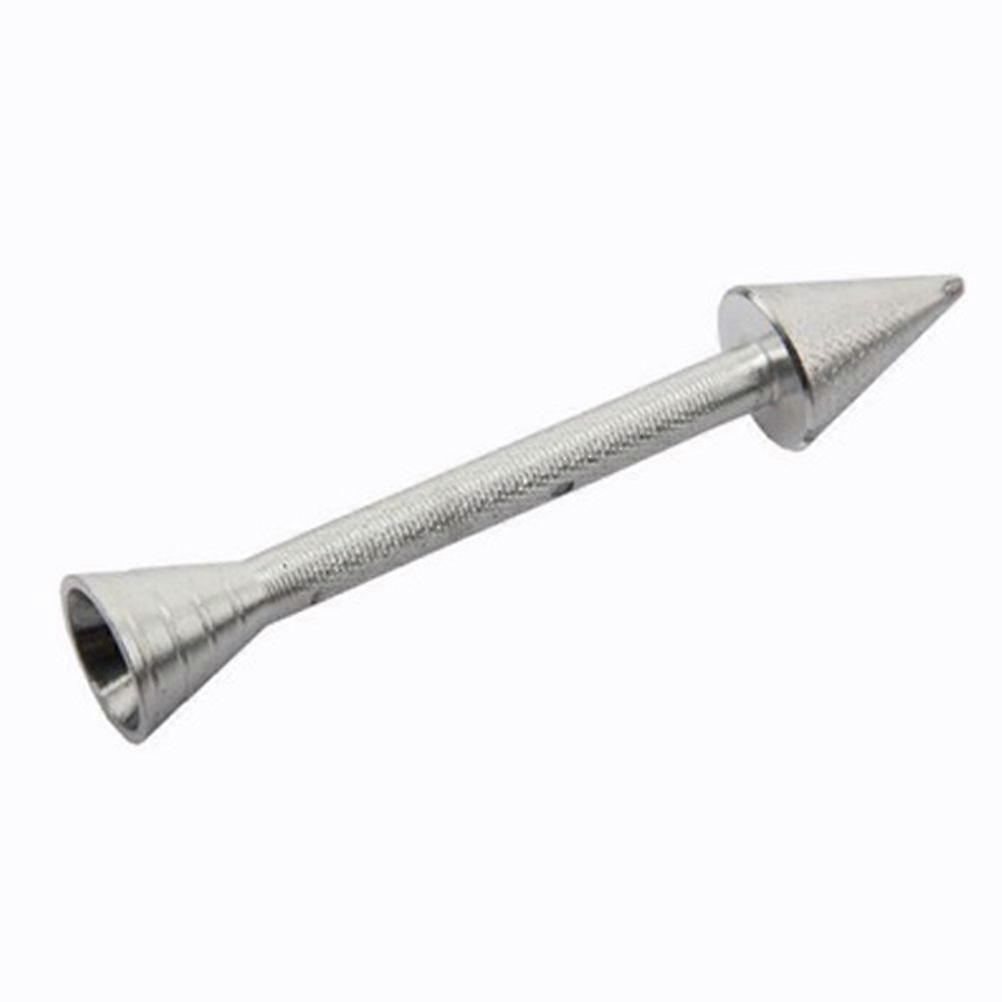 2 Pcs Aluminium Alloy Baking Pastry Cone Holder Cake Piping Rod Icing ...