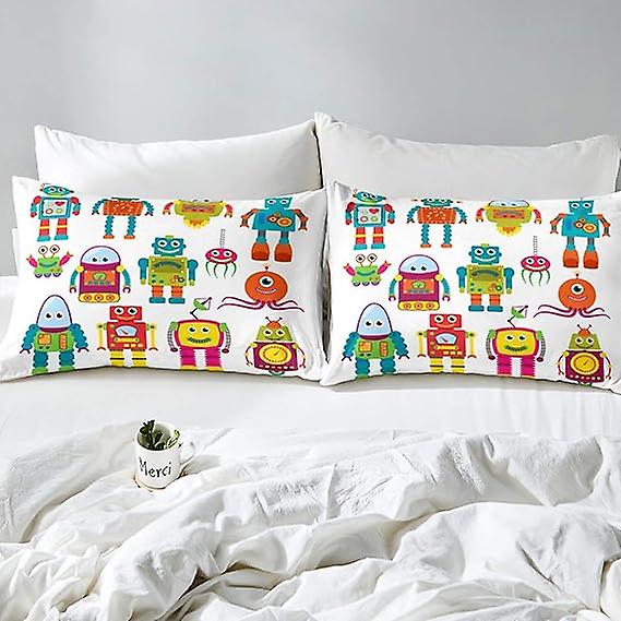Robot Bedding Set Colourful Cartoon Robot Comforter Cover, Toys Pattern ...