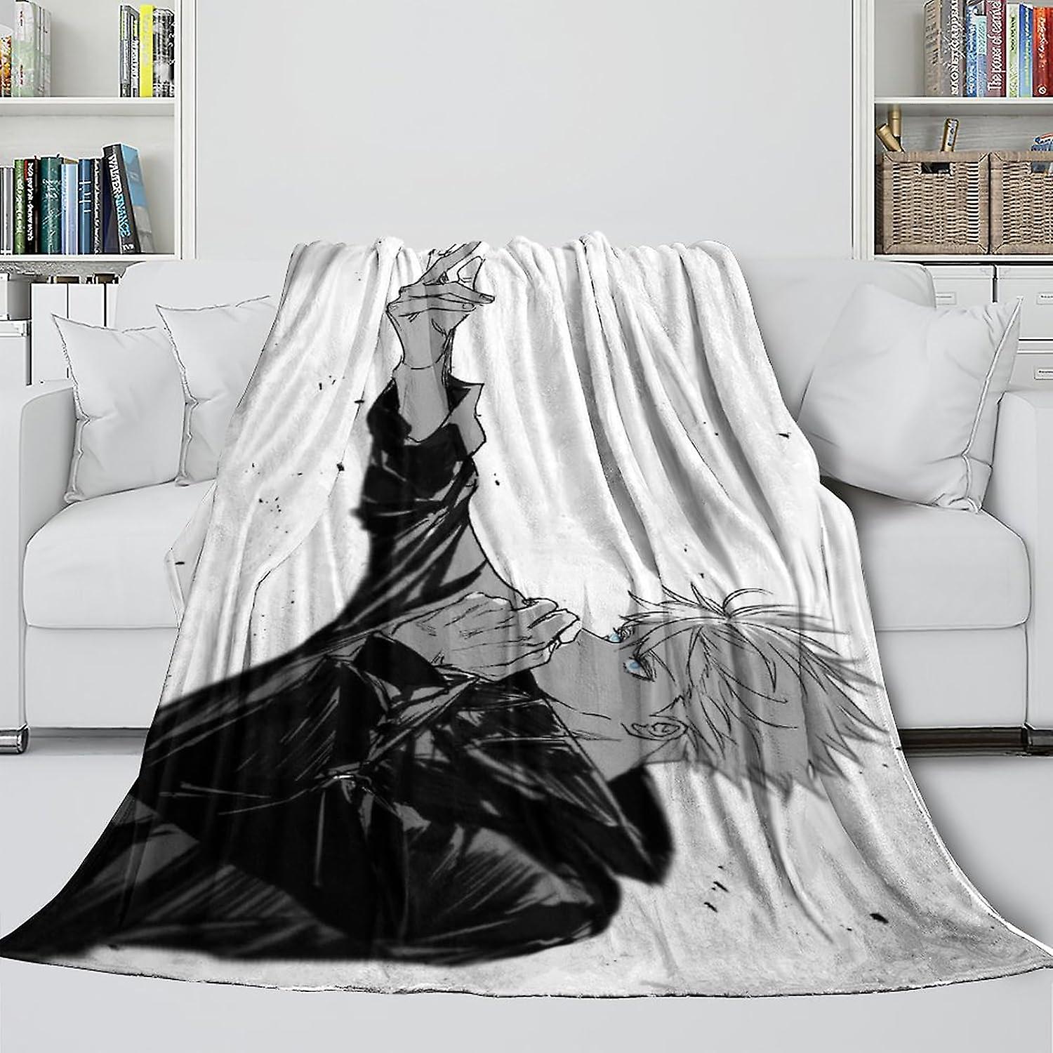 PGtaa Fleece Blanket Soft Cozy Thick Warm 3D Jujutsu Kaisen Satoru Gojo ...