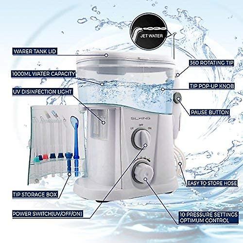 Oral Irrigator Electric Power Flosser Water Jet Teeth Cleaner - 1000ML ...