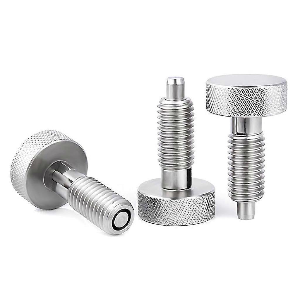 2Pcs M8 Stainless Steel Hand Retractable Spring Plungers with Knurled ...