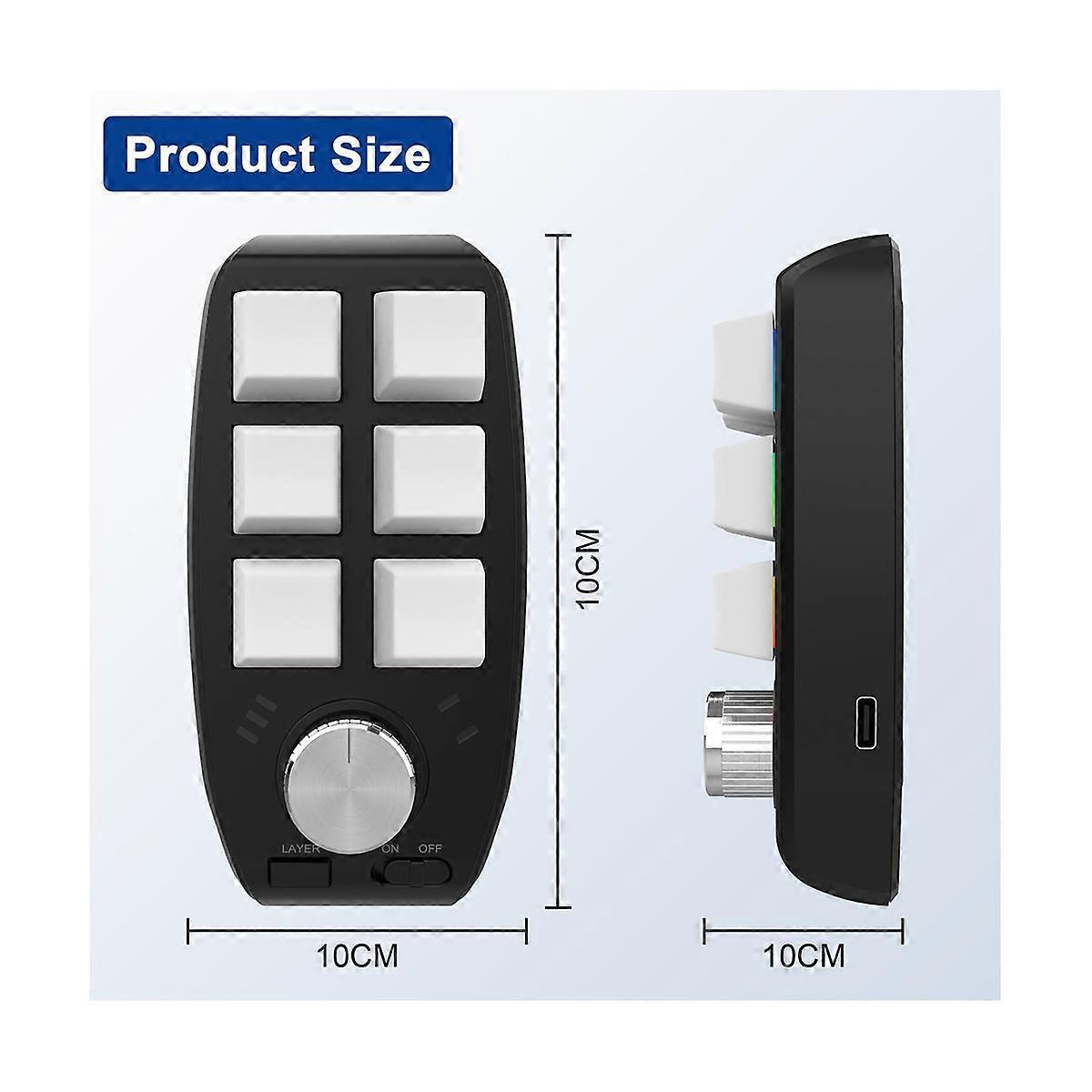 Usb Custom Programming Macro Knob Keyboard 6 Keys Copy Paste Mini Button For Photoshop Gaming