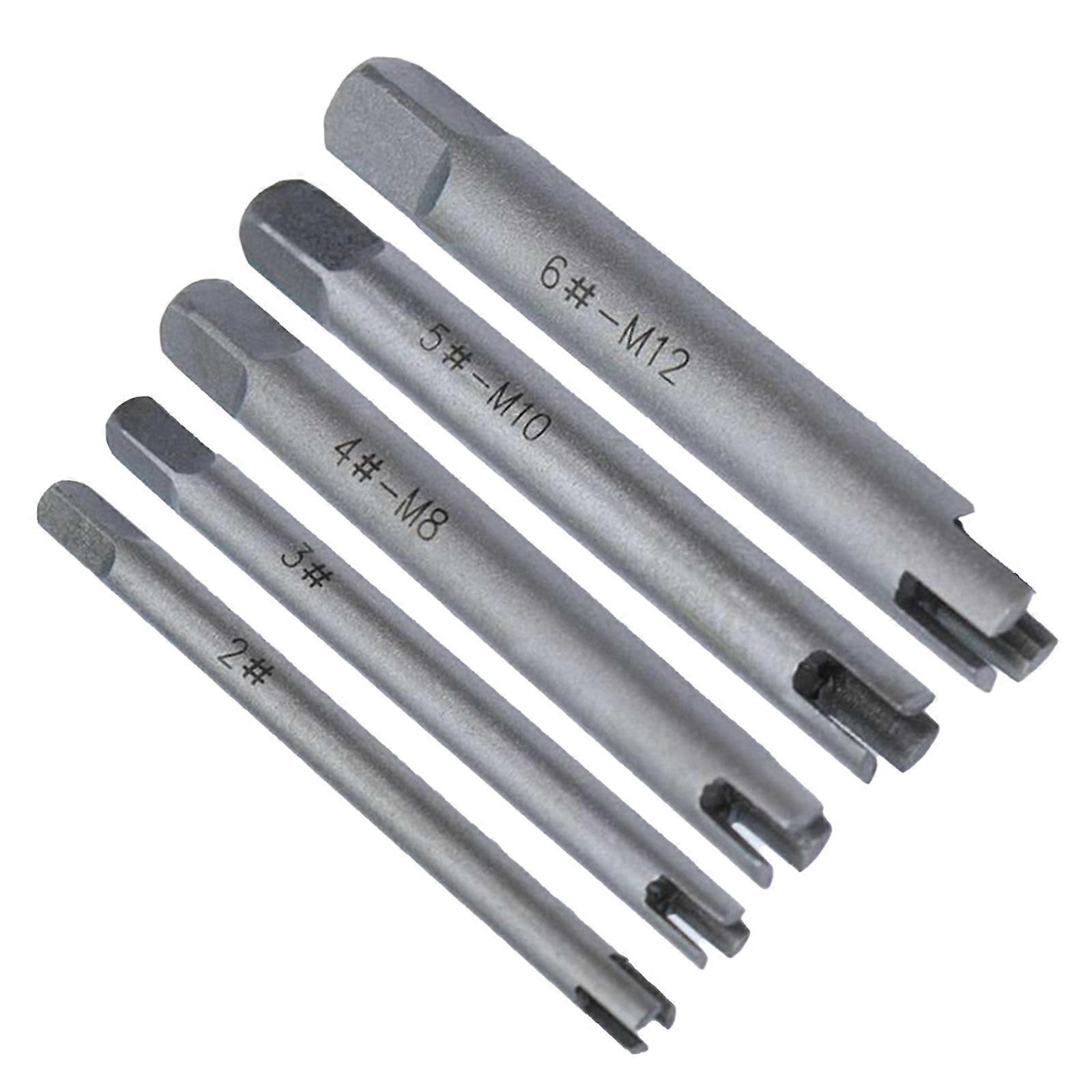 5pcs Tap Extractors Set 2-6# 3/4 Flutes Broken Stripped Screw Thread ...