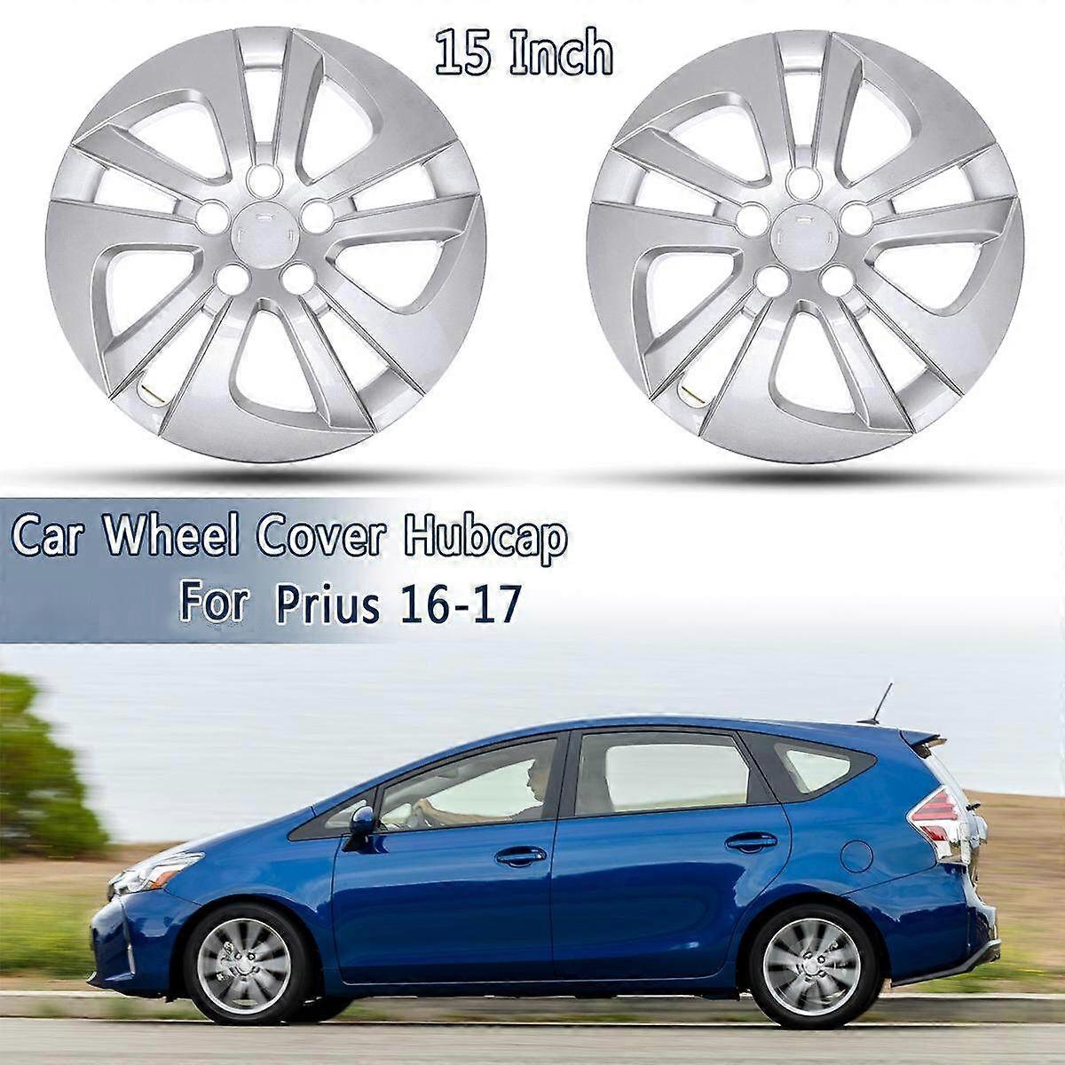 1 Pair 15 Inch Car Wheel Cover Hub Cap Replacement for Prius 2016-2018 ...