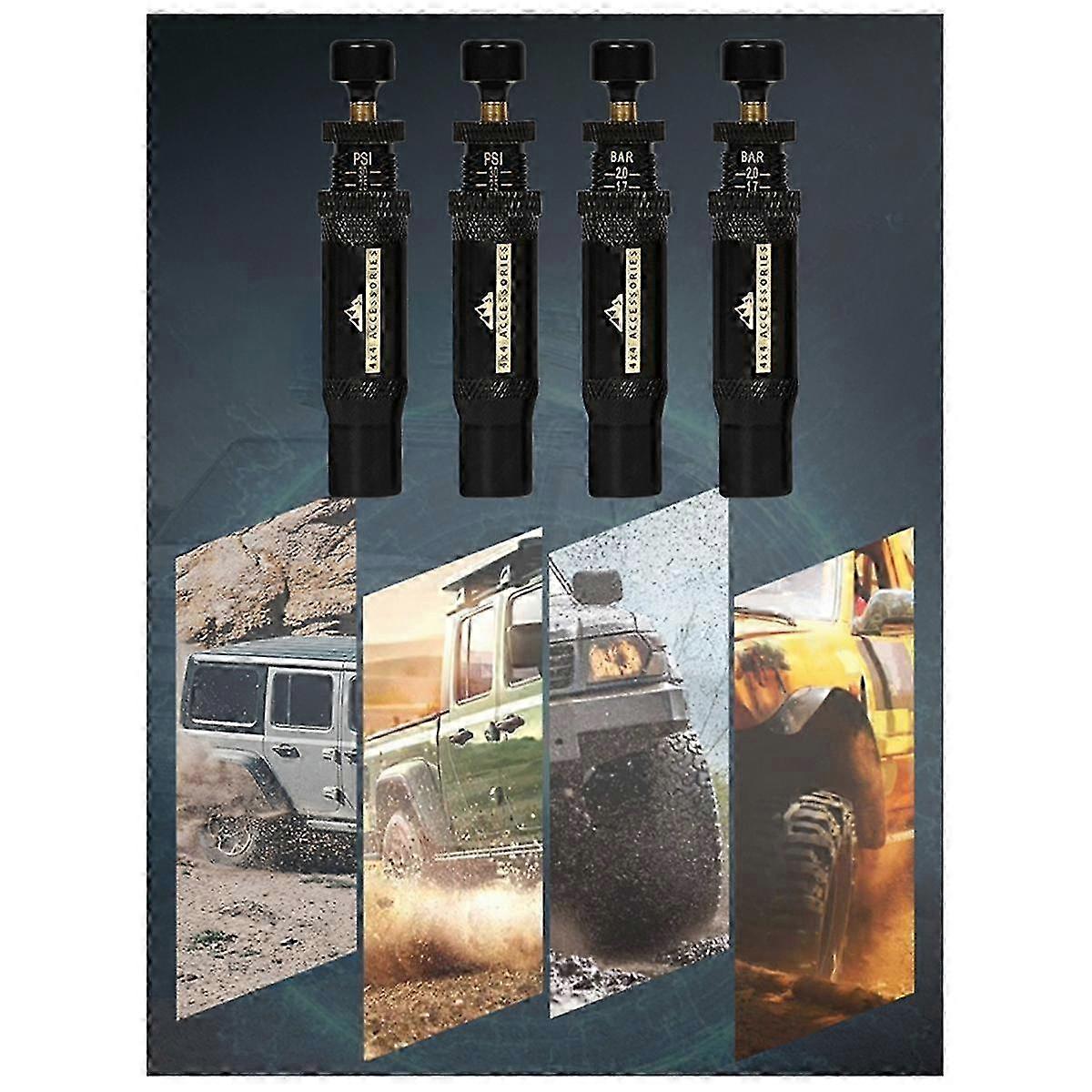 Adjustable Auto-Stop Tire-Deflator Valve Kit (10-30 PSI) Auto-Stop Tire ...