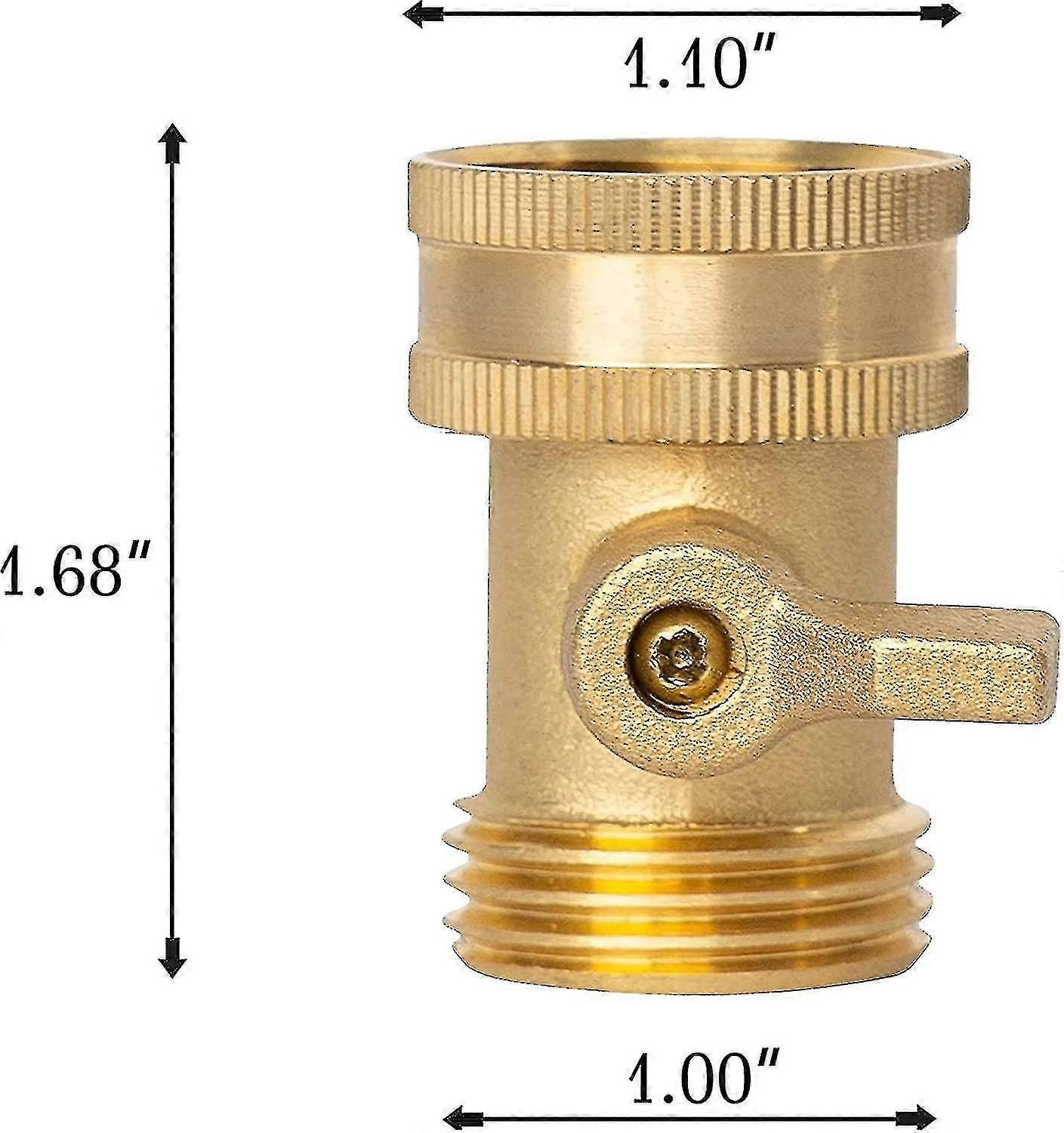 Brass Garden Hose Shut Off Valve, Heavy Duty 3/4 Inch Solid Brass ...