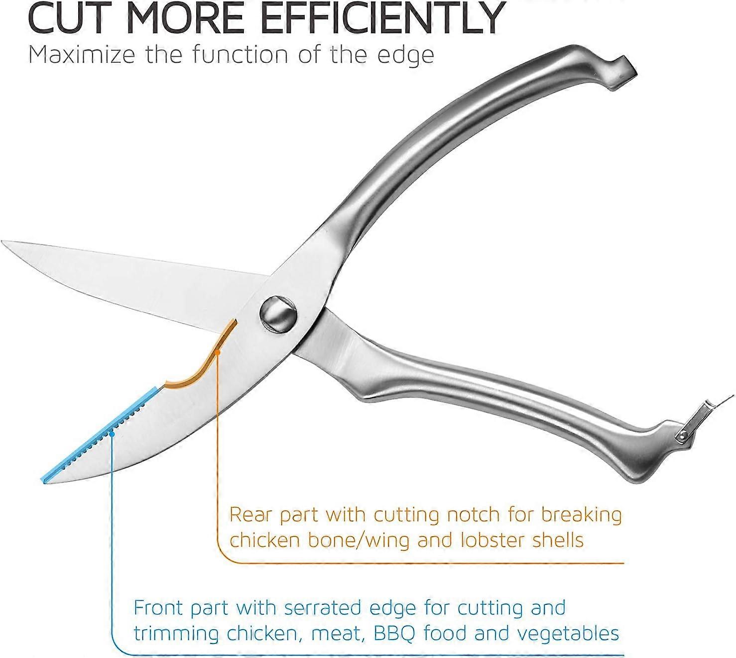 Heavy Poultry Shears Utility Ultra Sharp Kitchen Scissors From for Meat ...