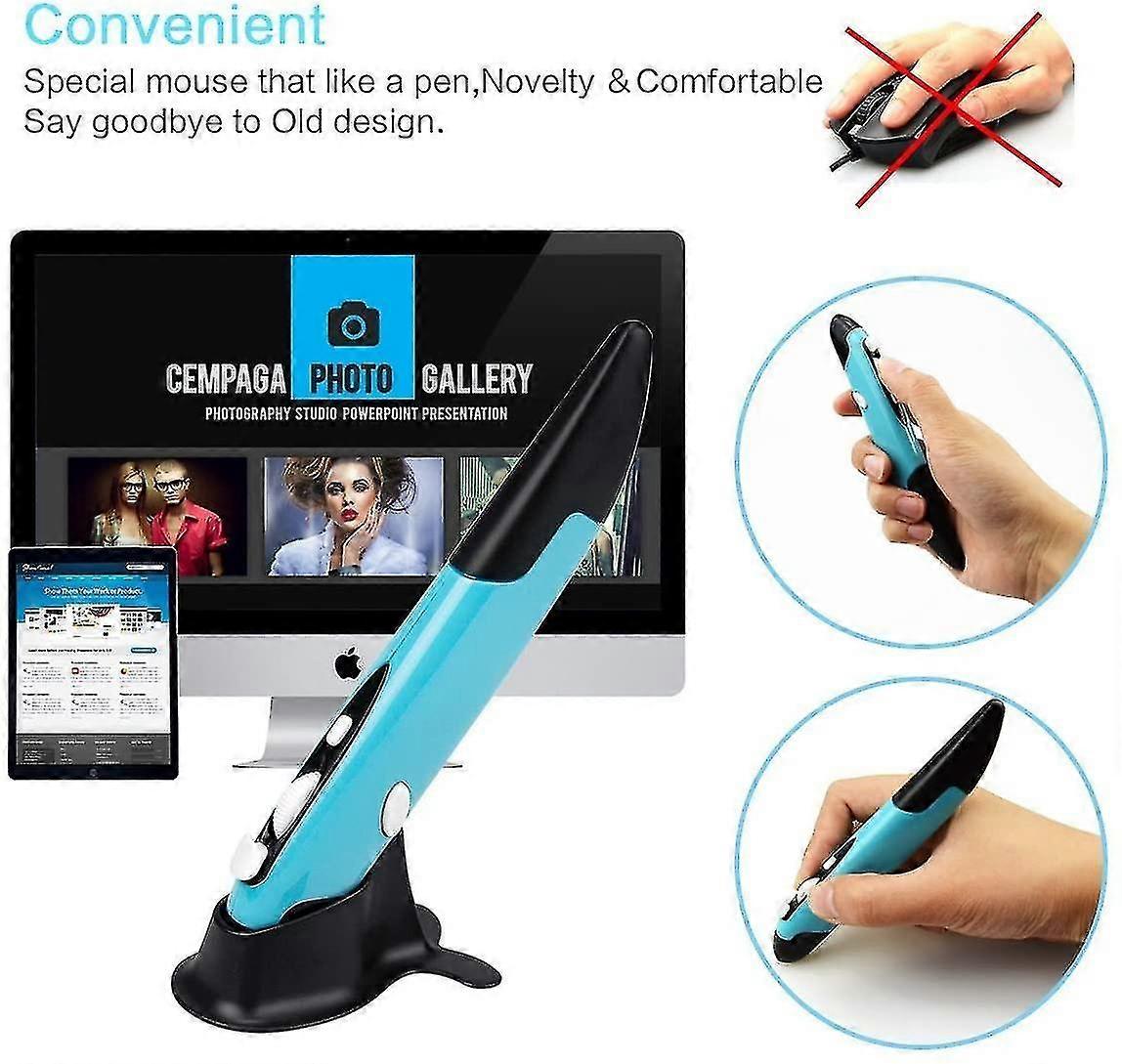 New 2.4g Wireless Mouse Pen Personalized Creative Vertical Pen Mouse ...
