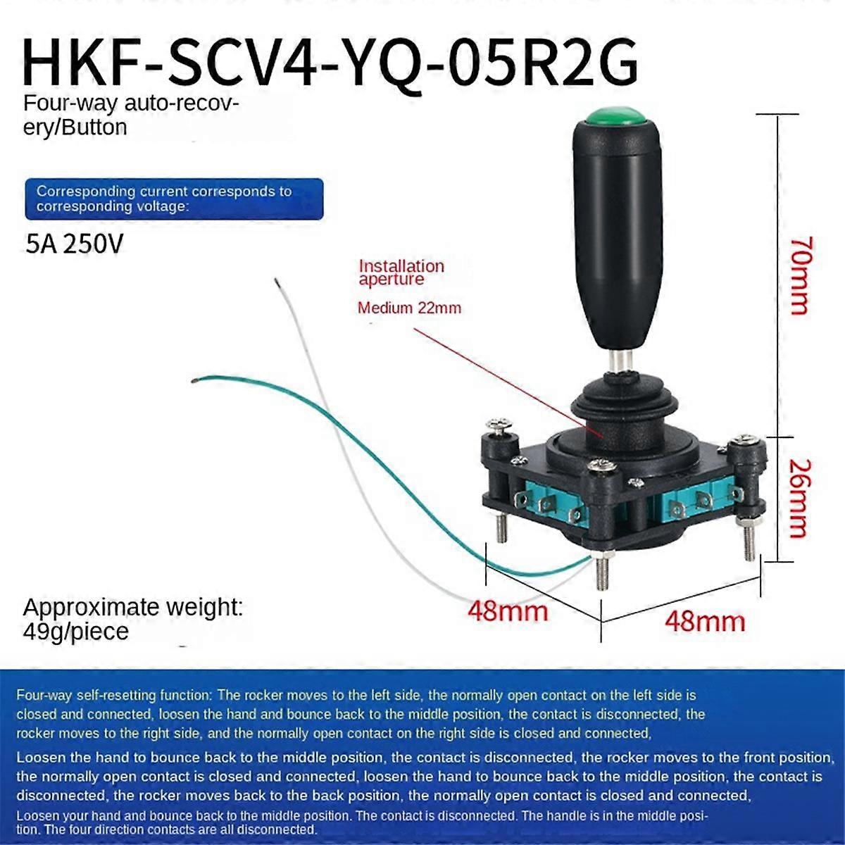 Monolever Joystick Switches with Push Button 2 4 8 Way Reset Momentary ...