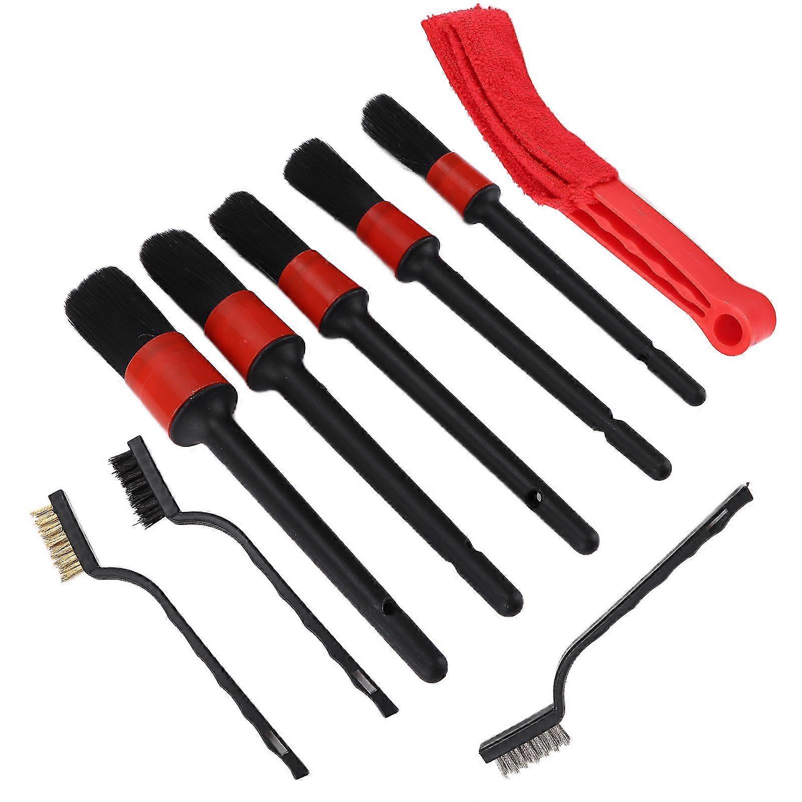 9pcs/set Detailing Dusting Brushes Dirt Dust Scrub Clean Tools for Car ...