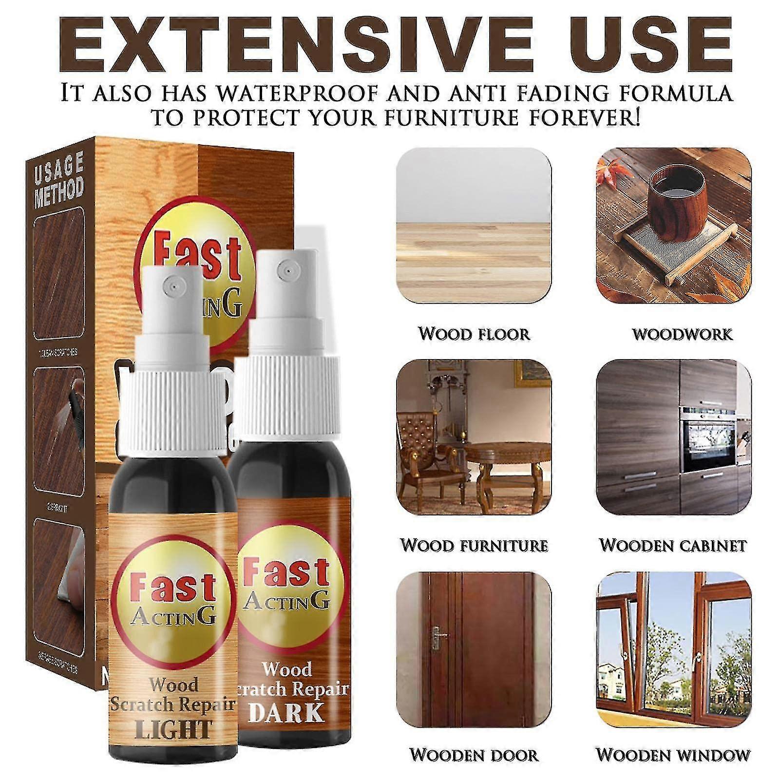 2pcs Wood Scratch Remover, Instant Fix Wood Scratch Remover, Furniture ...