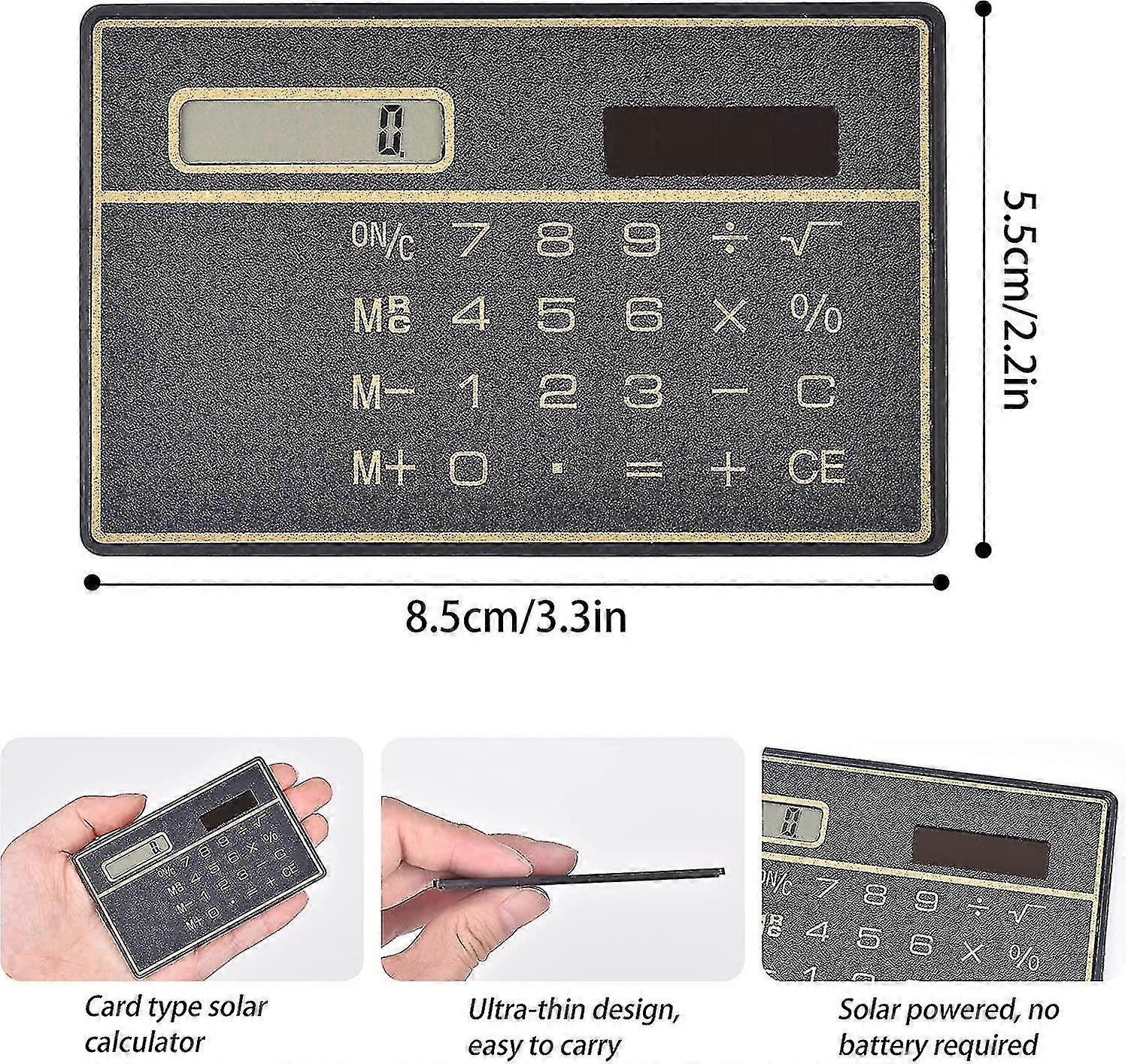 Calculators For Students, 8 Digit Slim Calculatorsolar Power Ultra Thin ...