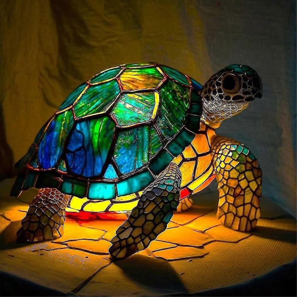 2024 Animal Table Lamp Series Stained Glass Animals Shape Table Lamp 3d ...