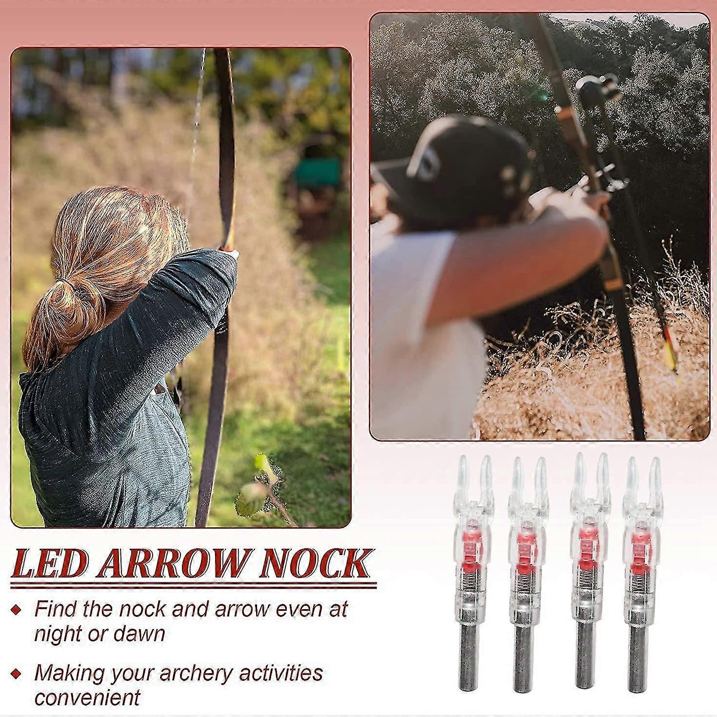 6PCS LED Lighted Nocks Fit 6.2mm Lighted Nocks Lighted Archery Nocks ...