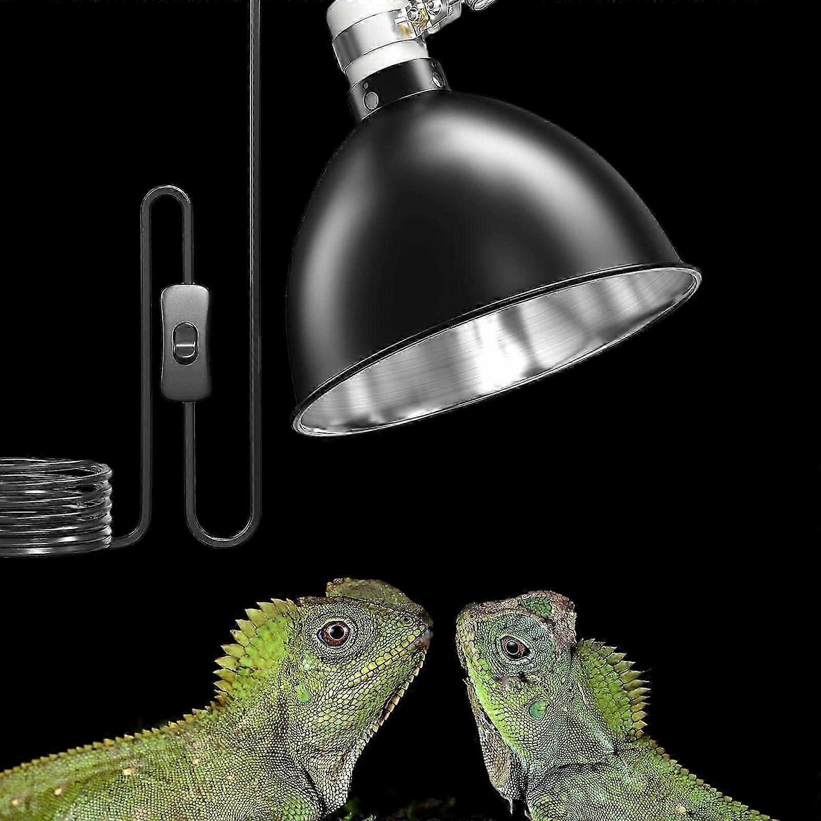 Reptile Heat Lamp Fixture with Dome for Basking and Terrarium Lighting ...