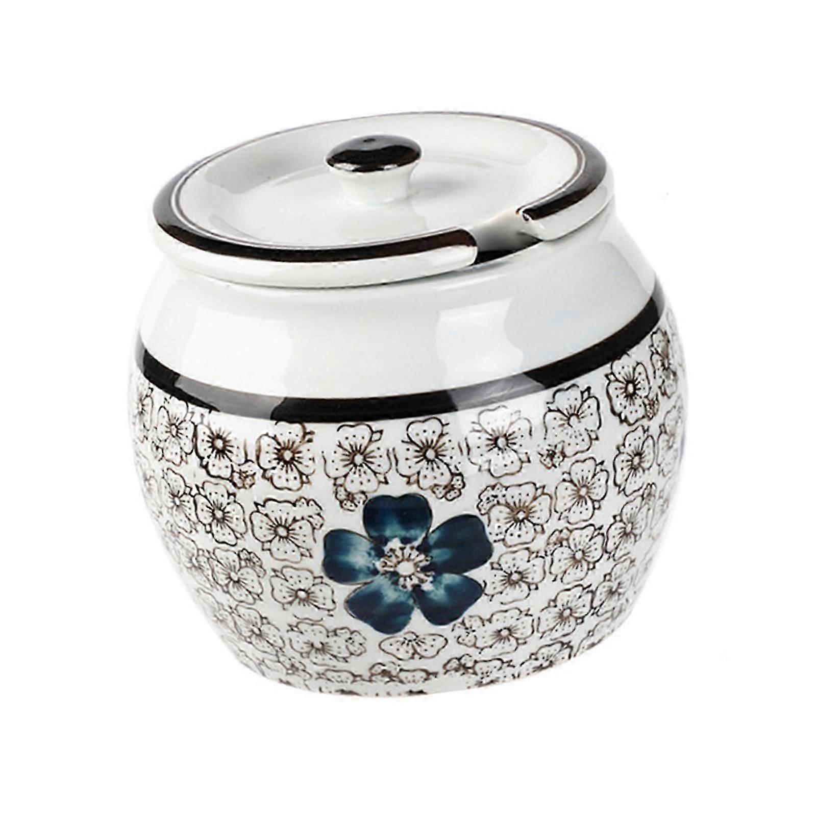 Ceramic Spice Jar 600ml Kitchen Canister Ceramic Food Storage Jar with ...