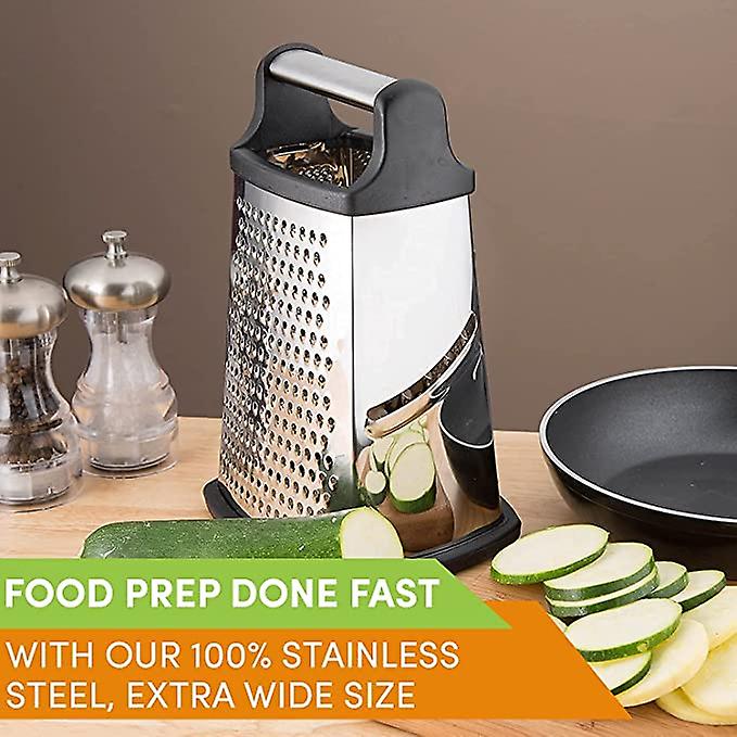 4 Sided Grater Stainless Steel - Kitchen grater for coarse and fine ...