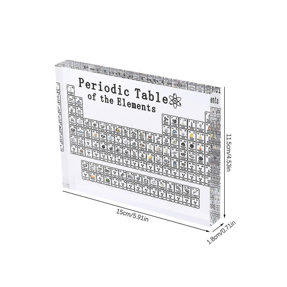 Large Periodic Table With Real Elements Inside, Acrylic Periodic Table ...