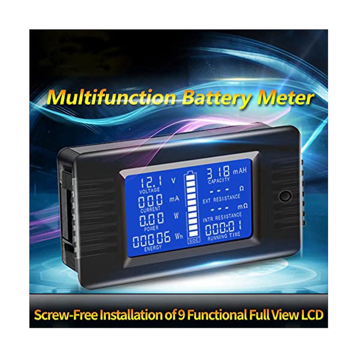 DC Battery Monitor Power Meter Ammeter Digital DC 0-200V Shunt 100A ...