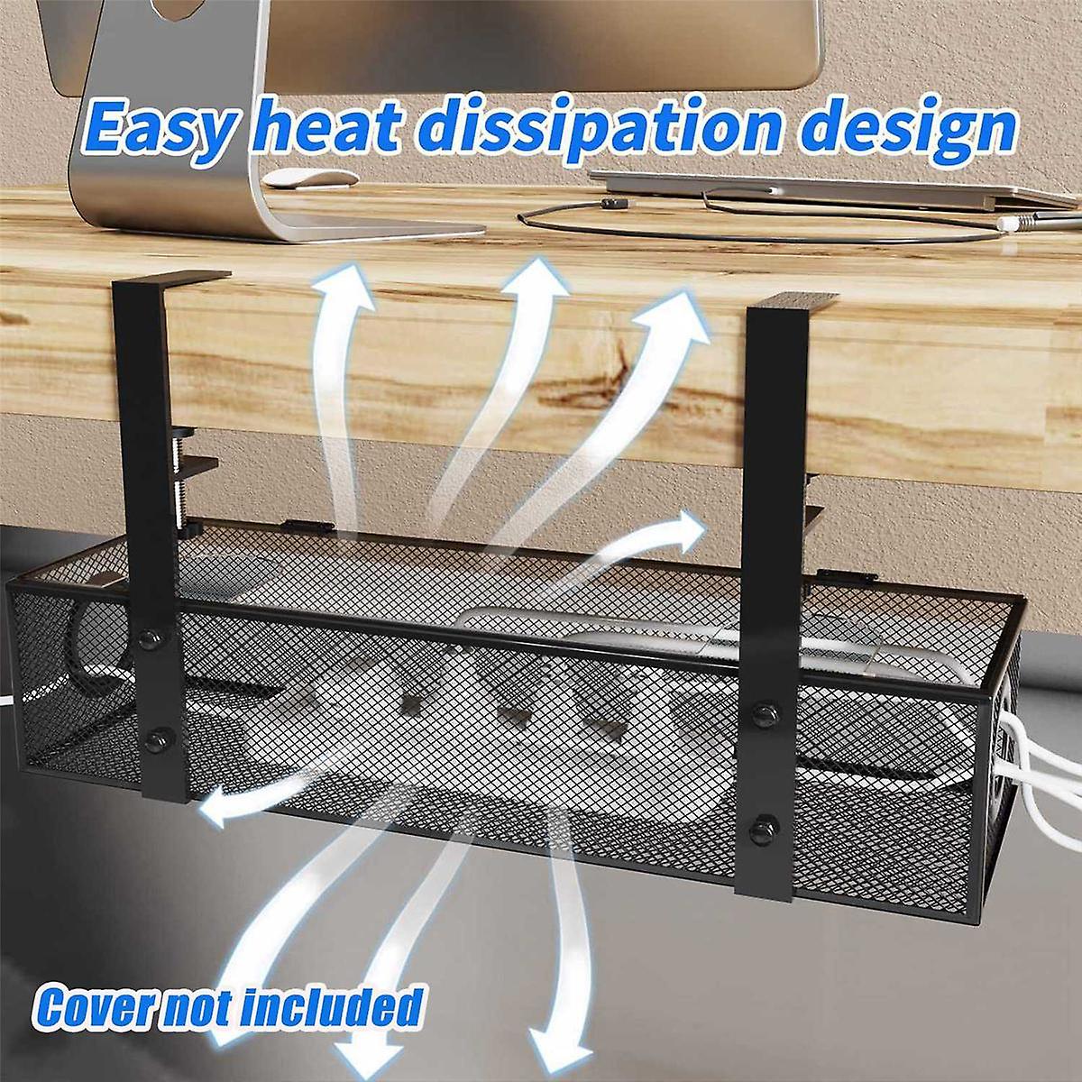 Under Desk Box Tray Under Desk Wire Management Box Clamp Under Table ...