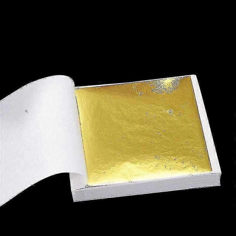 100pcs 24k Gold Leaf Sheets For Art Crafts Design Gilding Framing Scrap ...