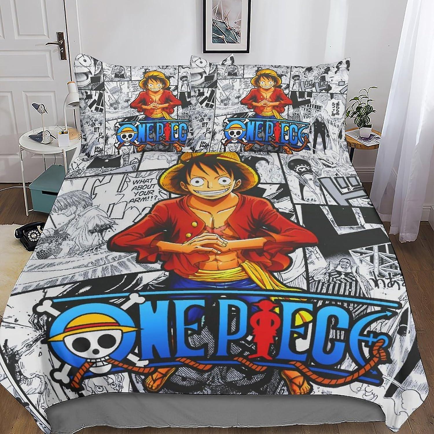 ONE PIECE Duvet Cover Microfiber Bedding Set, 3D Print Luffy Anime ...