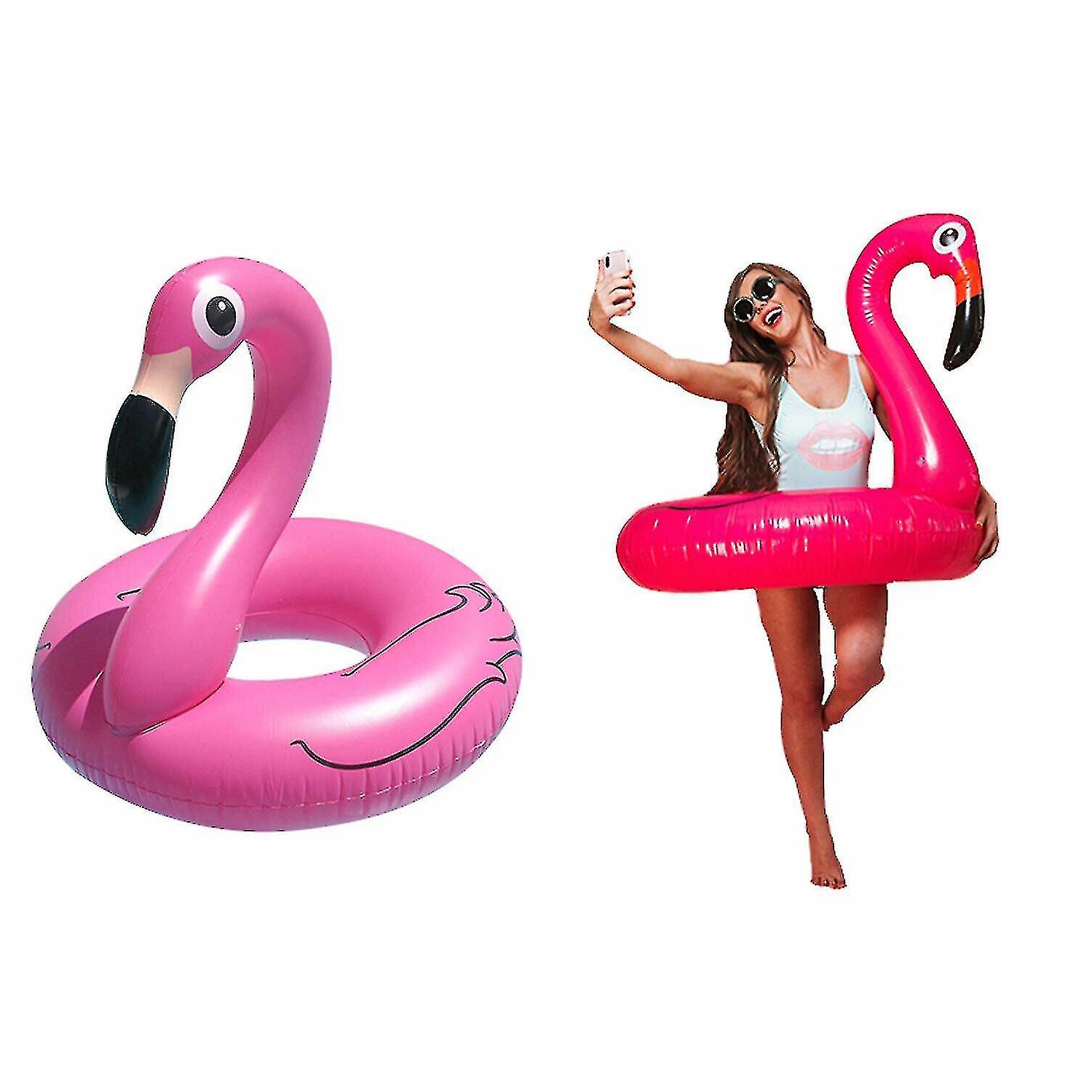Rms Jumbo Inflatable Pink Flamingo Swim Ring For Beach & Pool On Summer ...