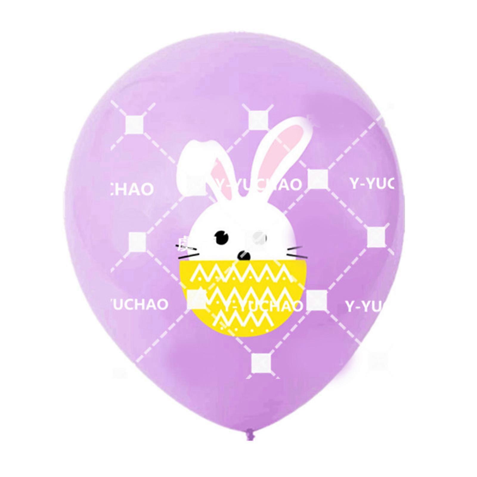 10 Pcs 12inch Easter Rabbit Latex Balloons Happy Spring Cartoon Bunny ...