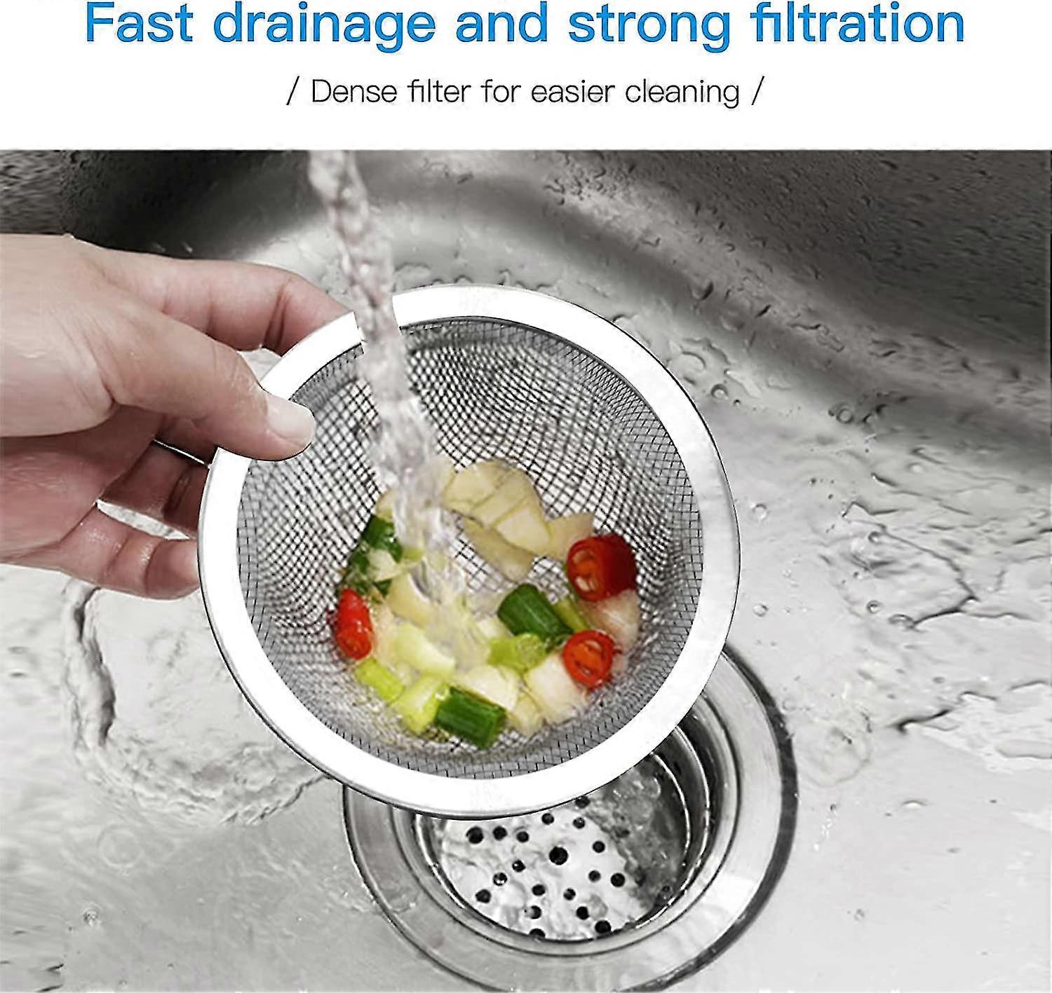 4pcs Stainless Steel Kitchen And Bathroom Sink Strainer Set | Fruugo UK