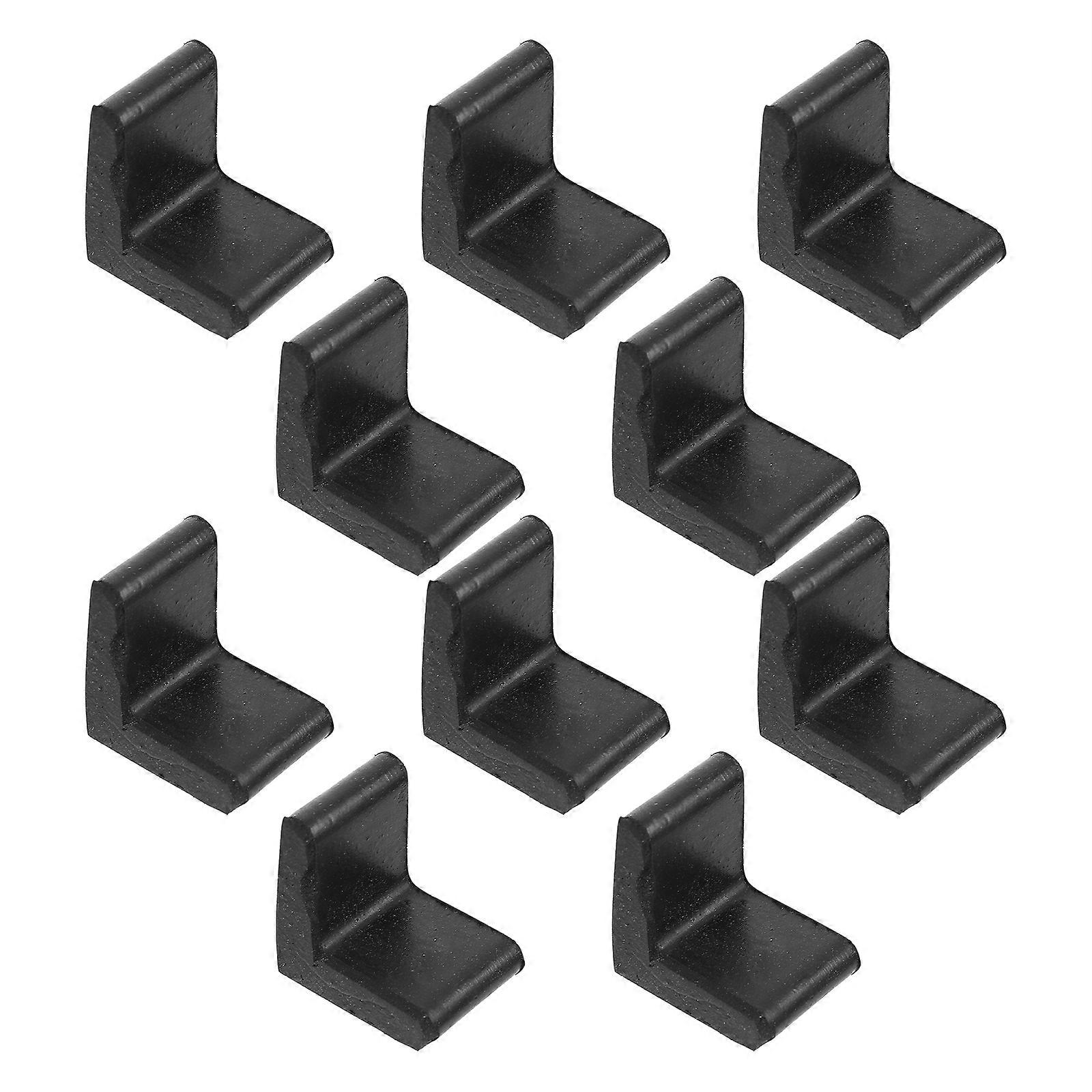 1 Set 10Pcs L-Shape Angle Iron Foot Pads Furniture Leg Caps End Covers ...