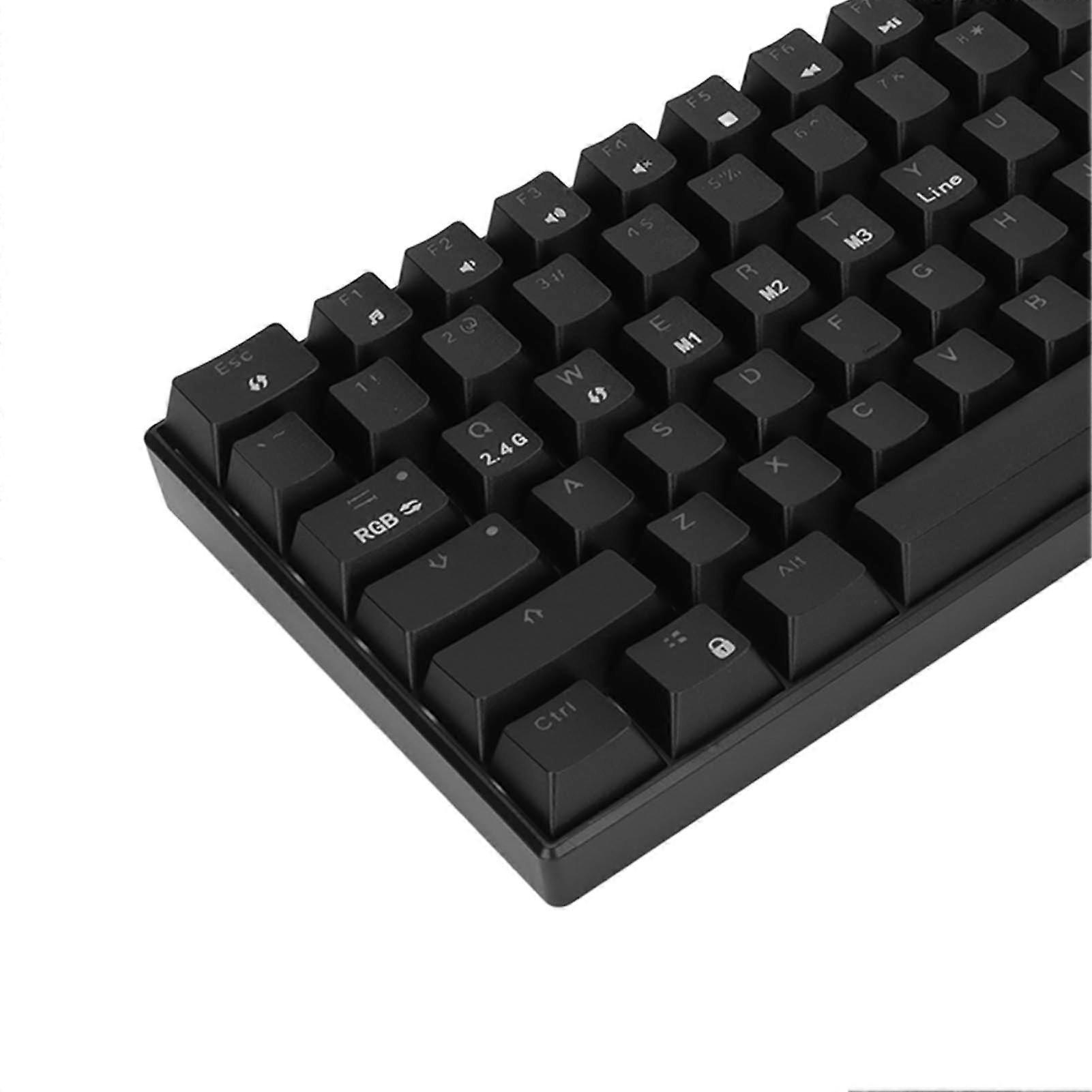 Mechanical Keyboard 82 Key RGB 3 Connection Modes Black Ergonomic ...