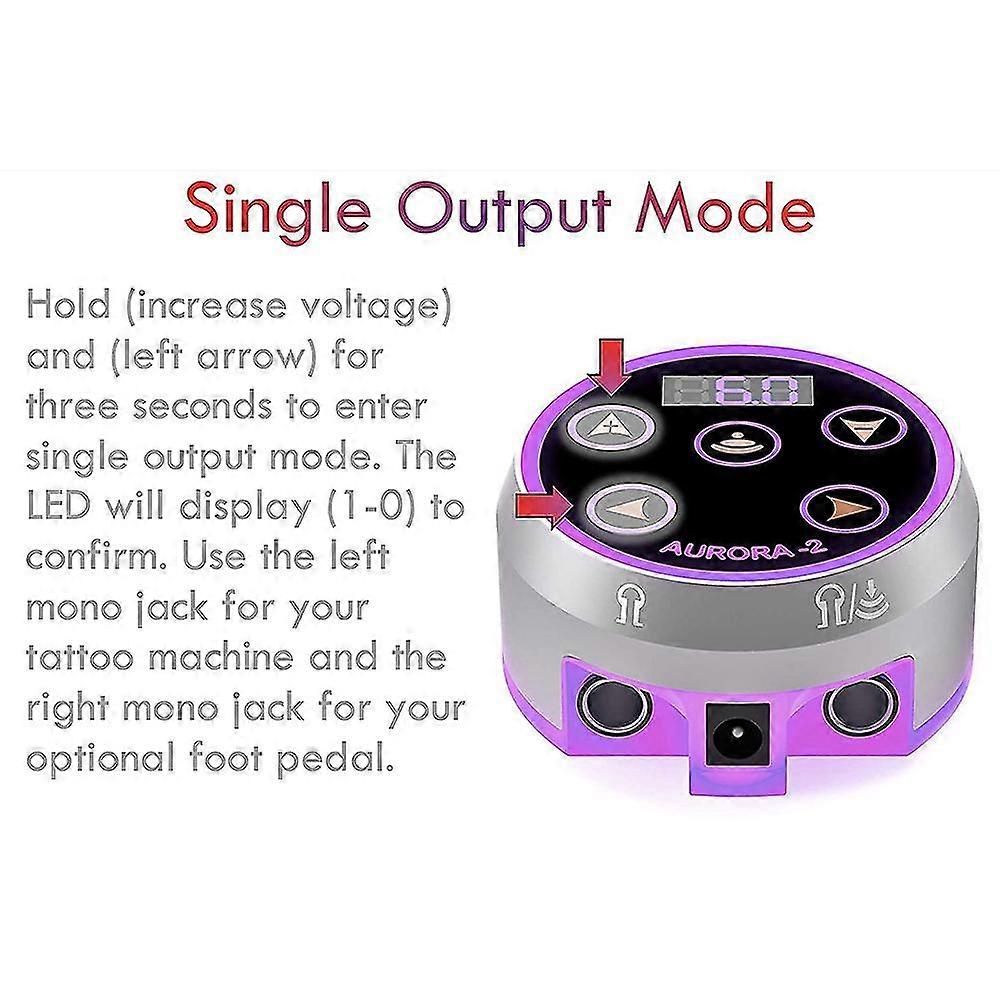 Tattoo Power Supply Aurora-2 Power Supply Colorful Voltage With Adapter ...