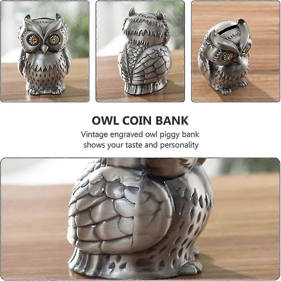 Metal Piggy Bank, Animal Shape Piggy Bank, Owl Piggy Bank For Kids And ...