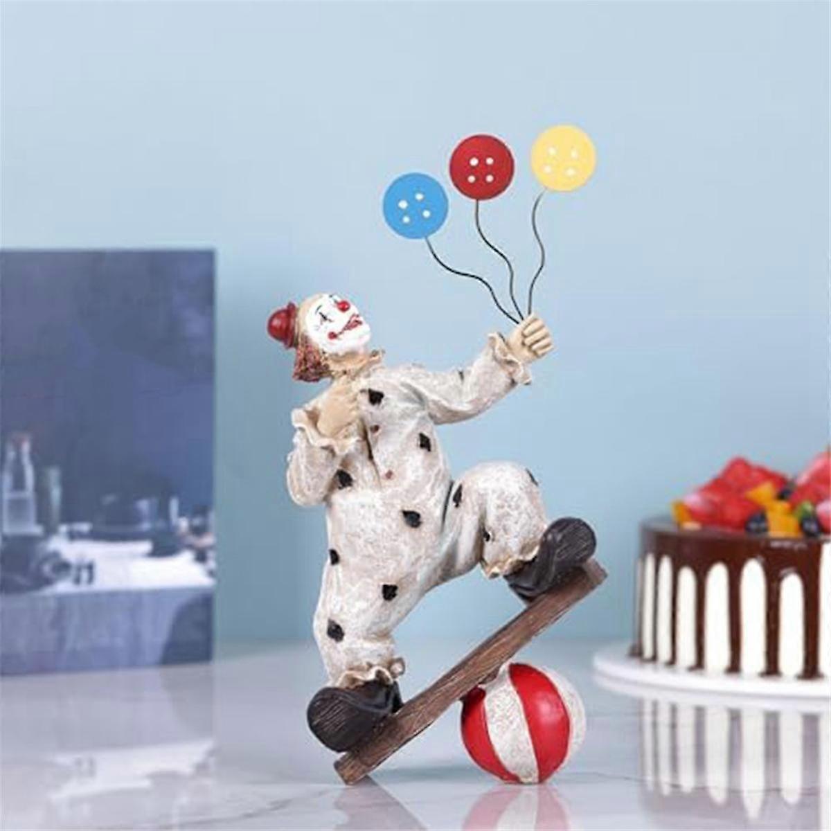 Creatives Clown Circus Statues, Clown Ornaments Home Decor Resin ...