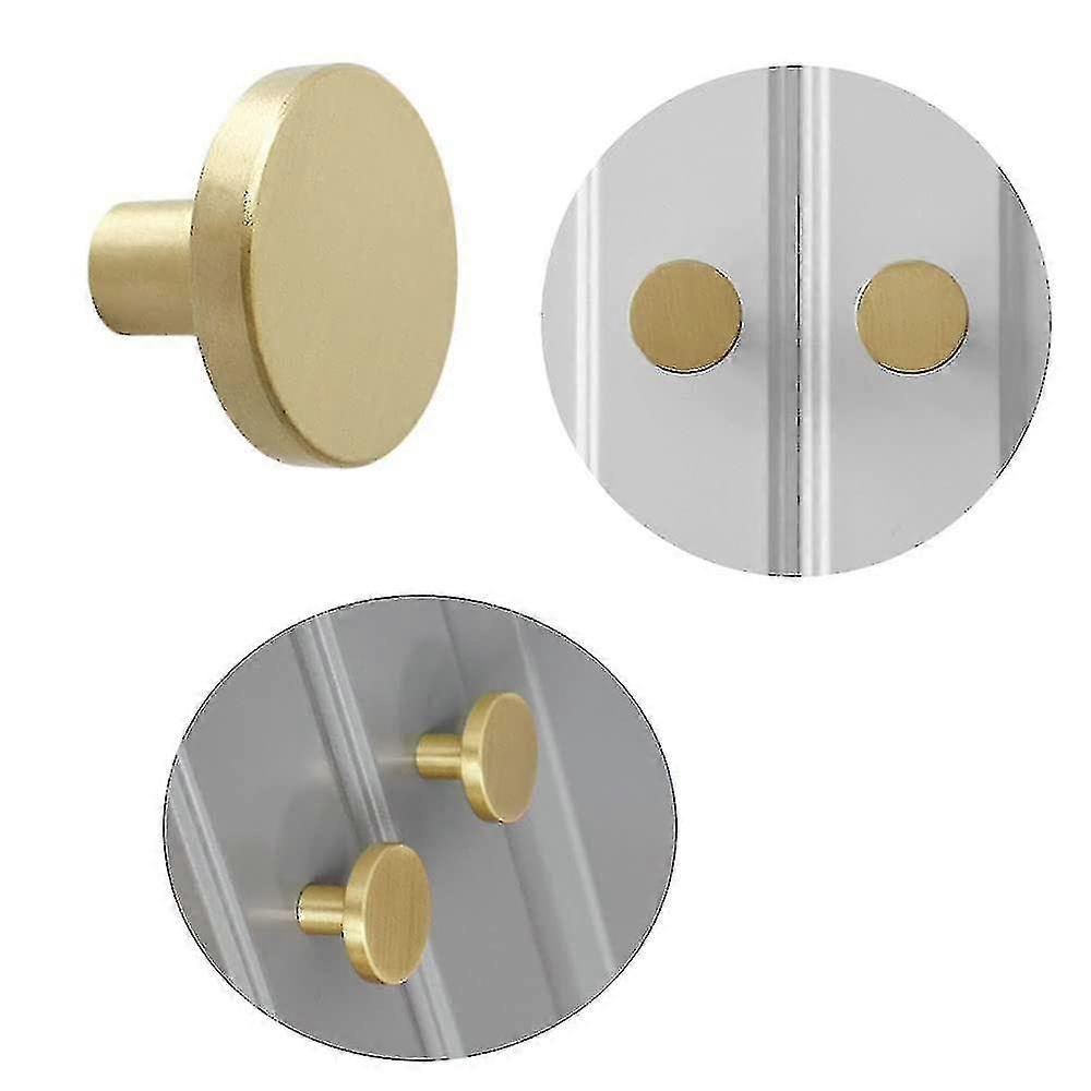 6 Pieces Gold Cabinet Knob Handle Round Gold Cabinet Door Handle ...