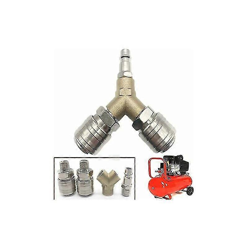Compressed Air Distributor, 1/4 Compressed Air Fitting 3 Way Quick ...