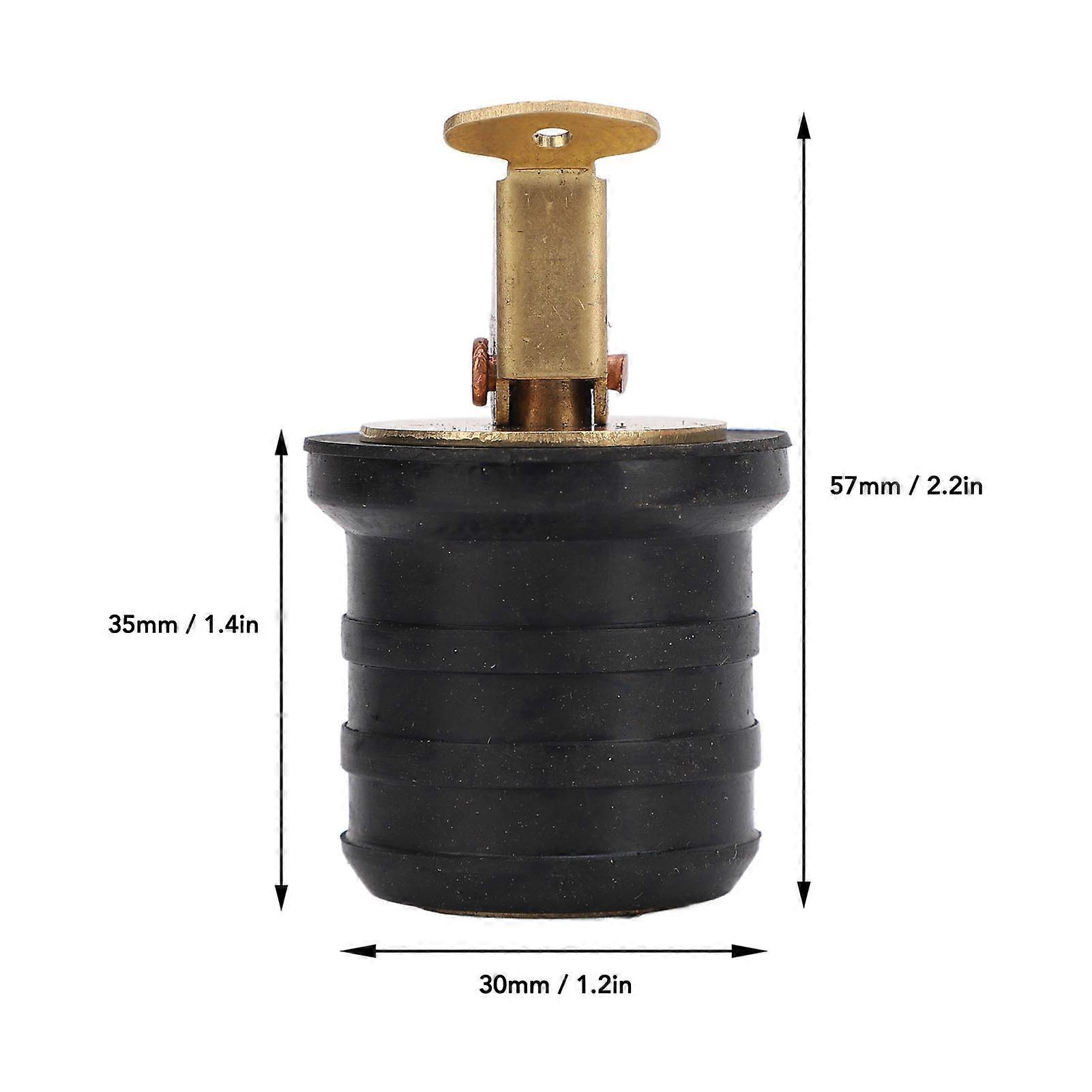 Boat Live Well Plug Brass Livewell Bait Well Drain Plug Tight Sealing ...