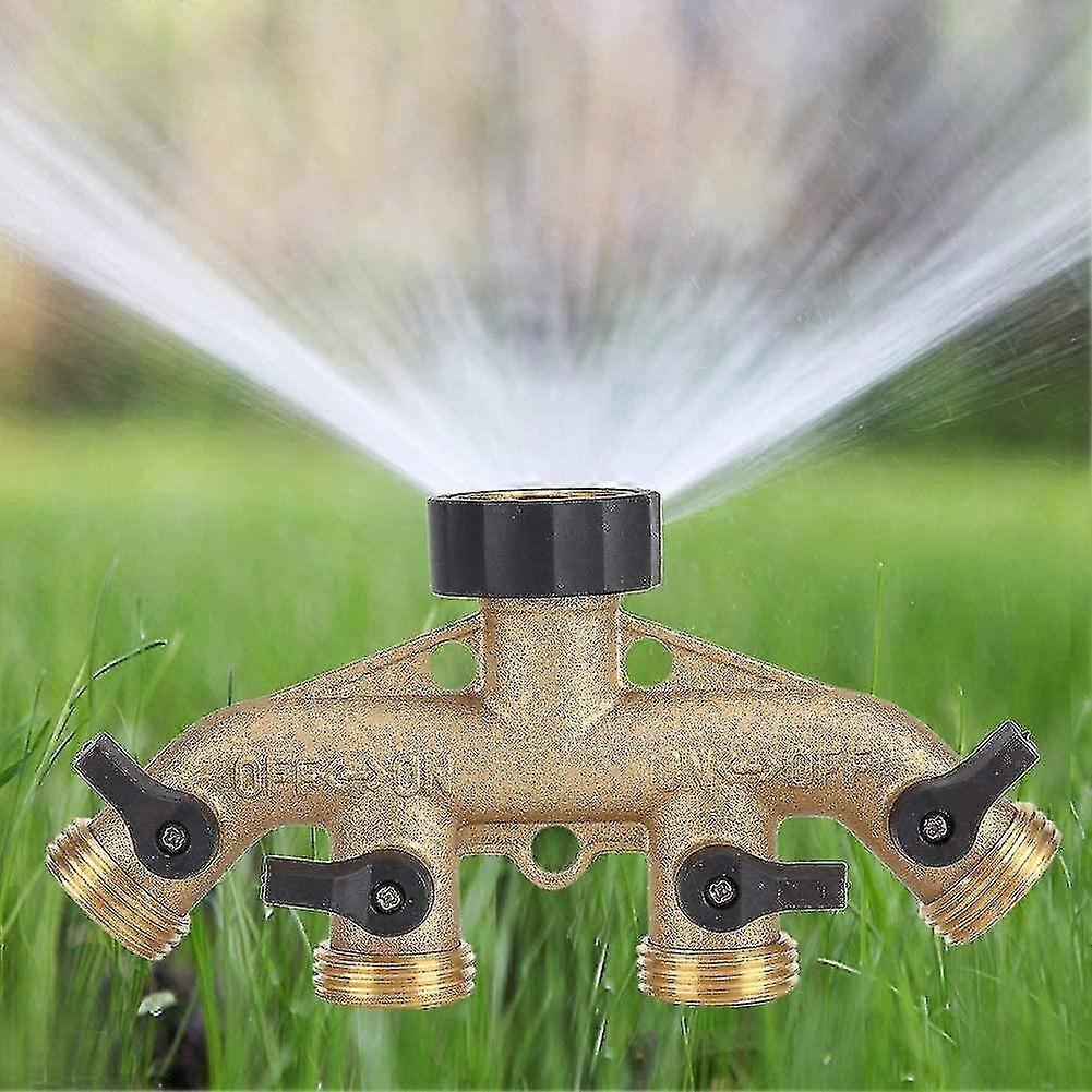 Garden Hose Distributor, Tap Water Distributor, 4-way Brass (European ...