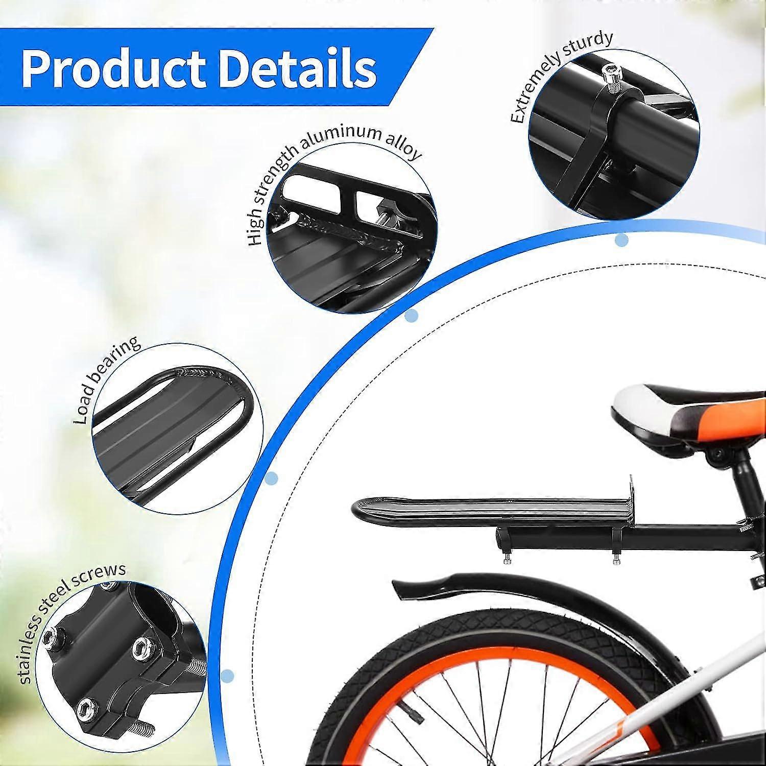 Bicycle Rear Rack, Bike Luggage Rack, Universal Adjustable Luggage Rack ...
