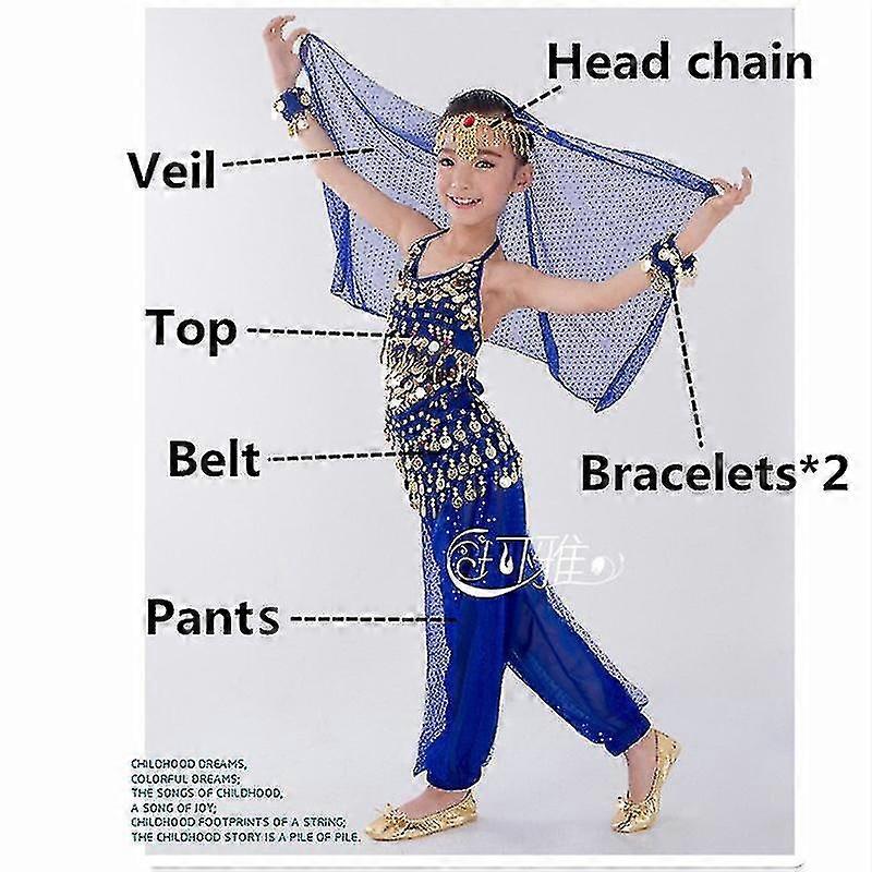 Kids Belly Dance Costumes Set Oriental Dance Girls Belly Dancing India ...