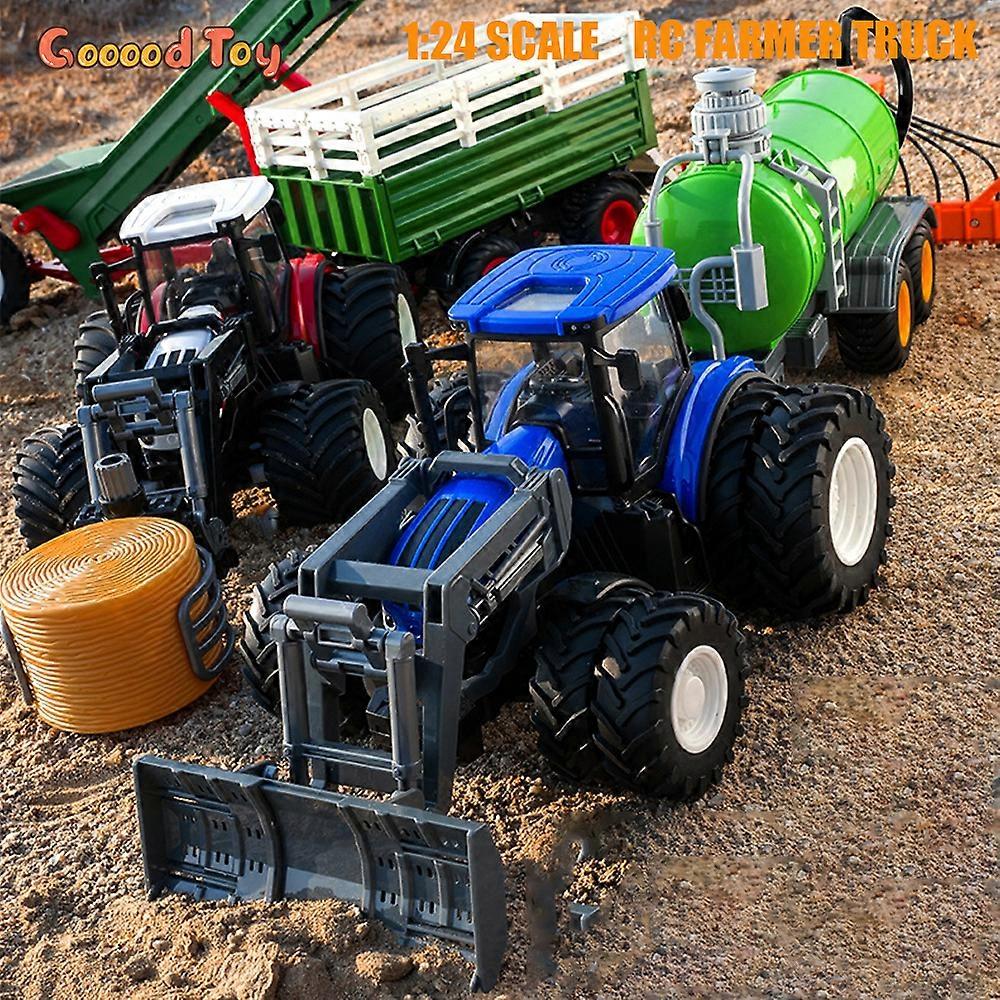 1/24 Rc Truck Farm Tractors Car Trailer 2.4G Remote Control Cars Model ...