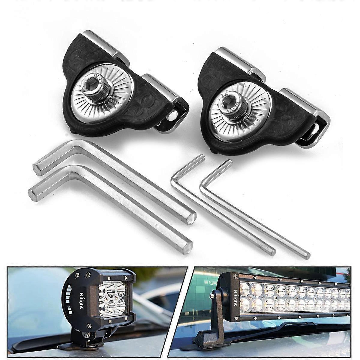 1PAIR CAR LED LIGHT BRACKET DRIVING HEADLAMP HOLDER UNIVERSAL BULLBAR ...