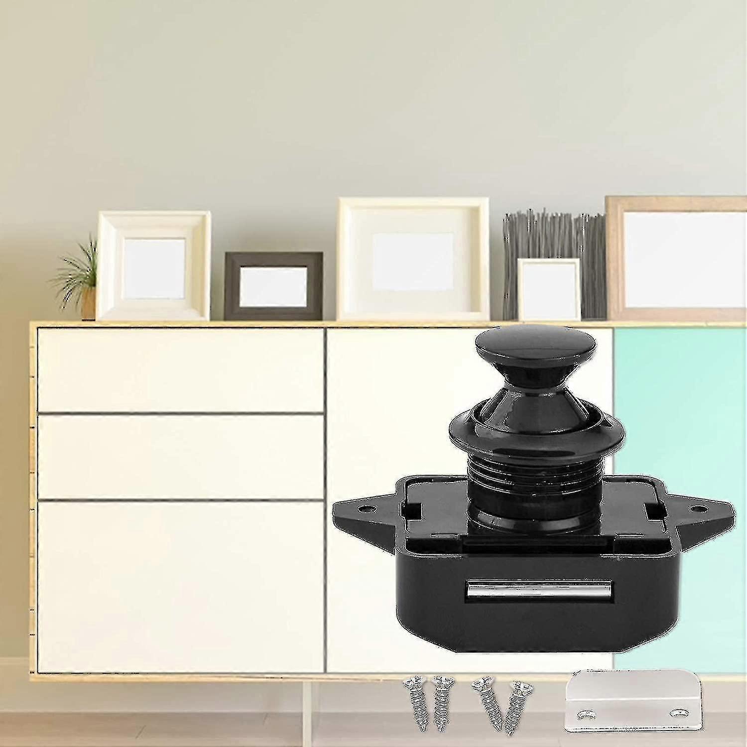Push Button Latch - Keyless Cabinet Lock Clasp Cupboard Door Knob For ...