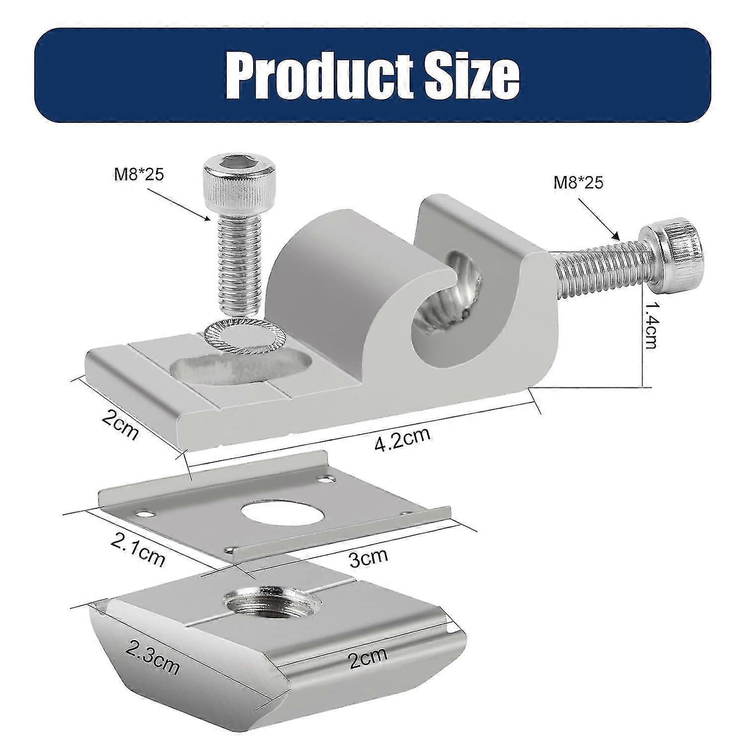 10 Earth Clamp Solar Panel Earthing Clip Aluminium Solar Panel Mounting ...